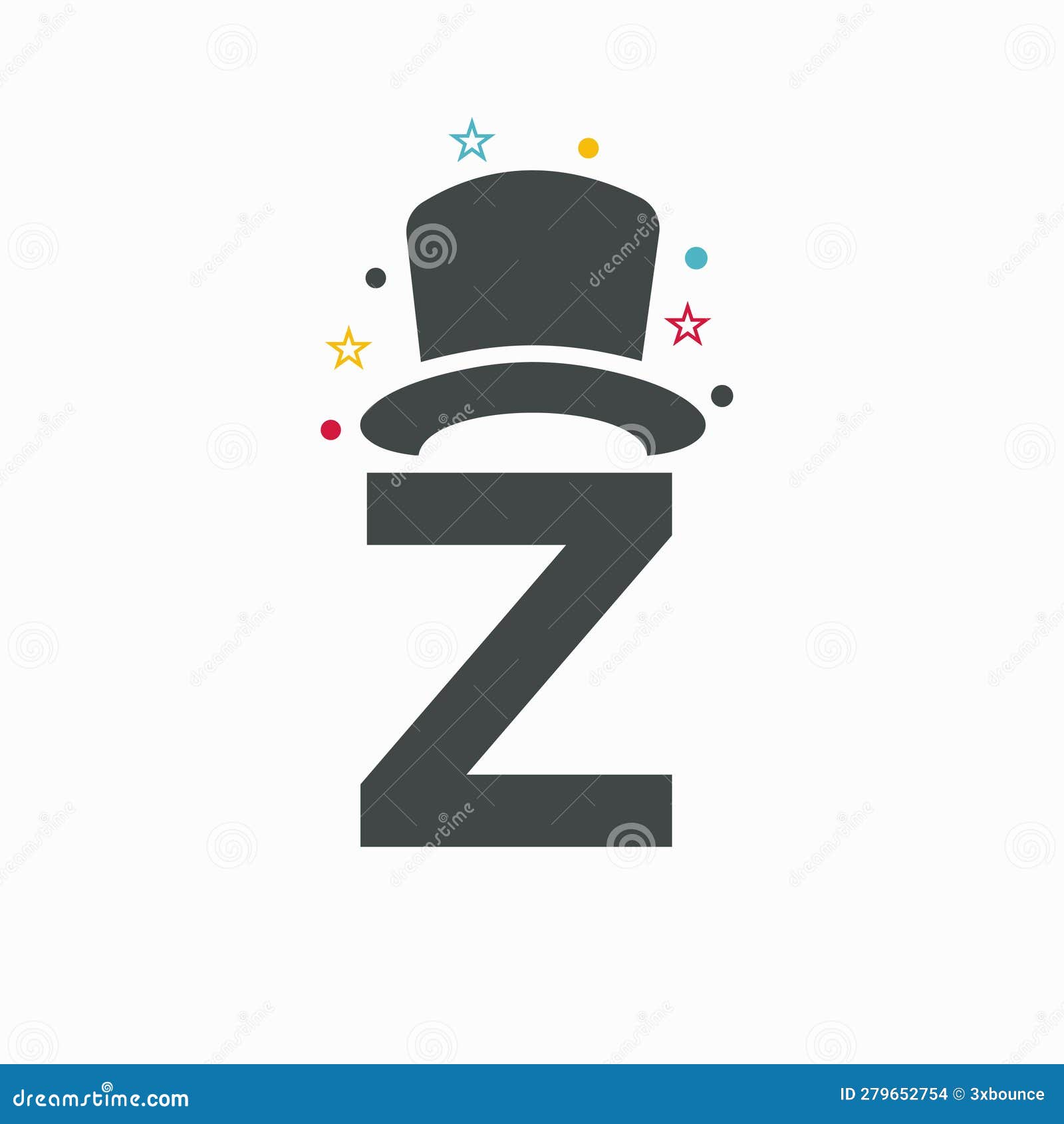 Letter Z Magic Hat Logo Design. Magician Symbol Vector Template Stock ...