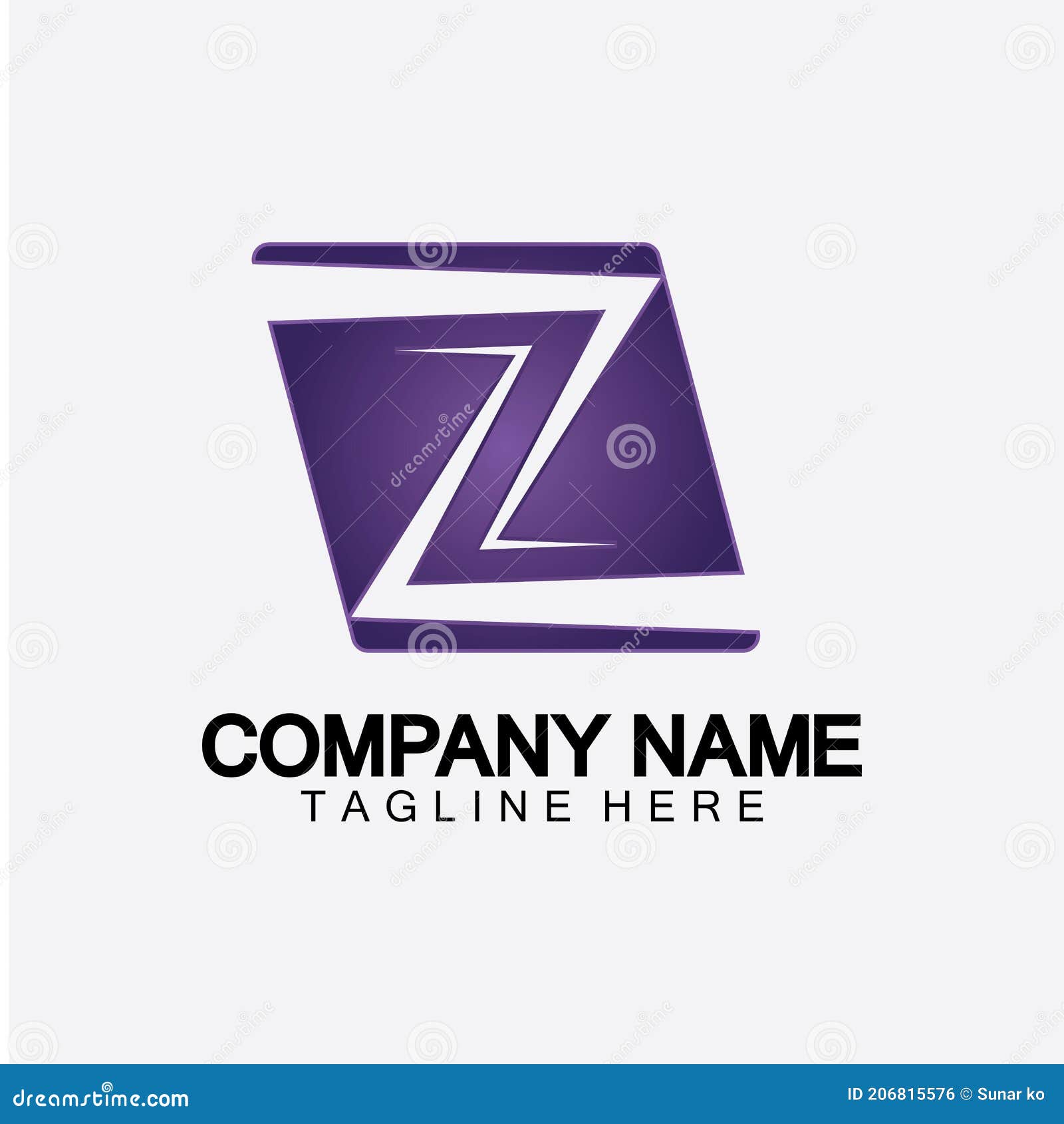Letter Z Number 2 Logo Icon Vector Illustration Design Template Stock ...