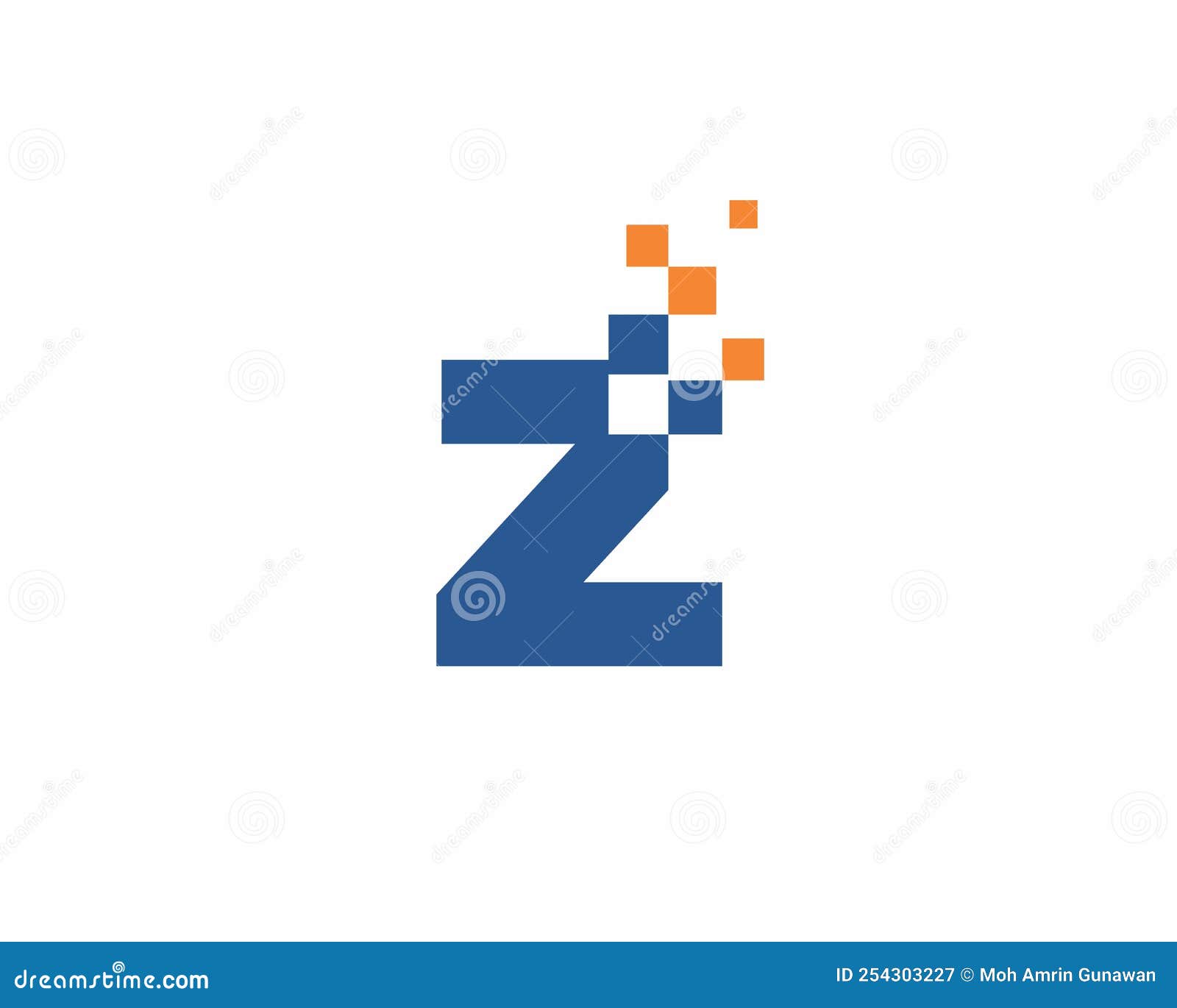Letter Z with Pixel Logo Design Vector Stock Vector - Illustration of ...