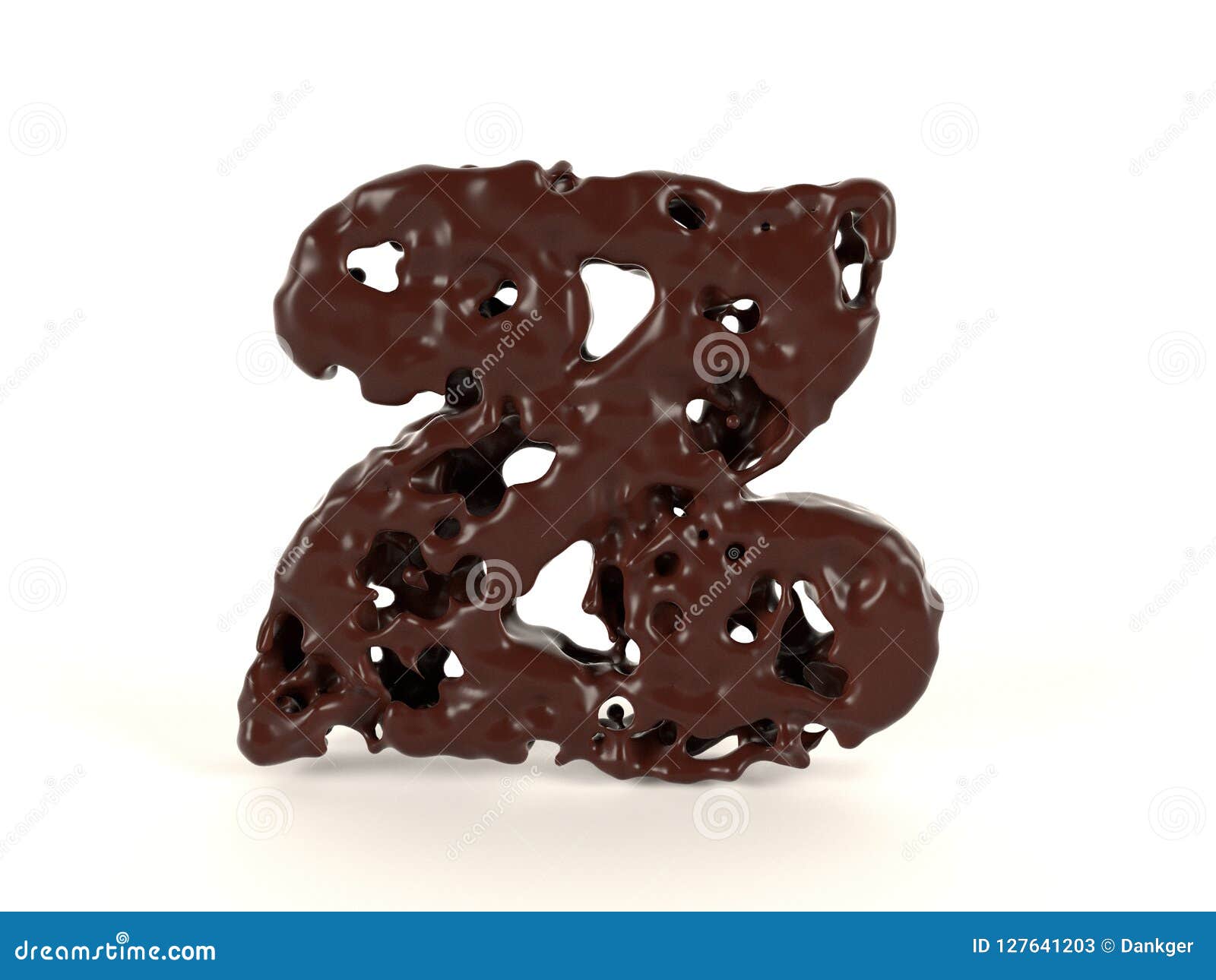 Letter Z Shaped Liquid Chocolate Stock Image - Image of shaped, desert ...