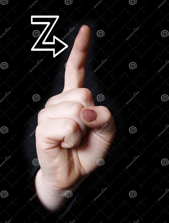Letter z in sign language stock photo. Image of woman, letter - 587208