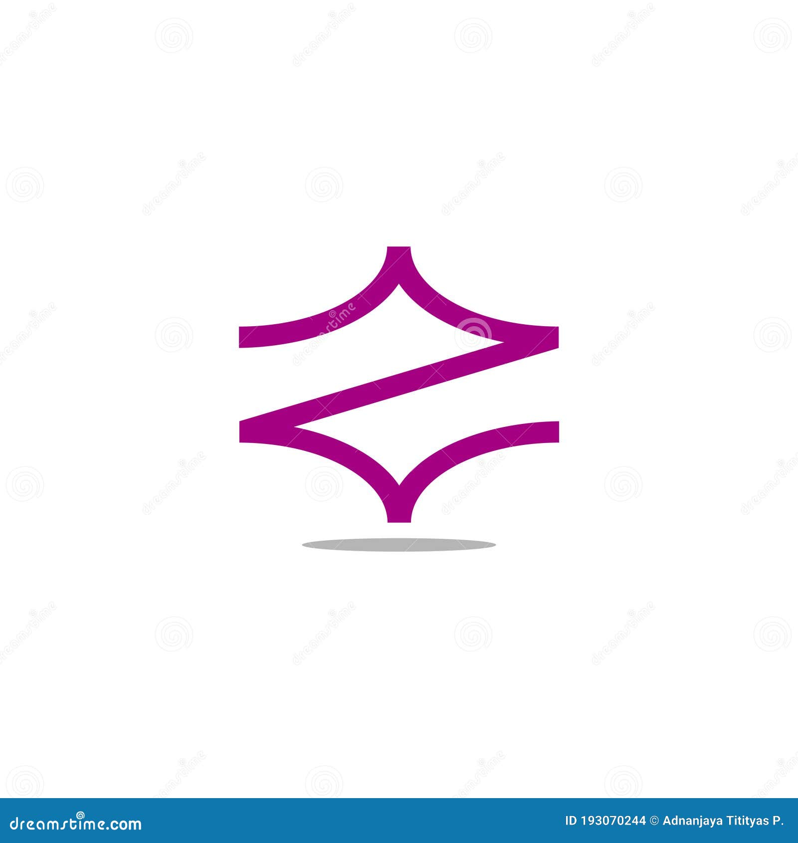 Letter Z Simple Curves Geometric Linear Symbol Logo Vector Stock Vector ...