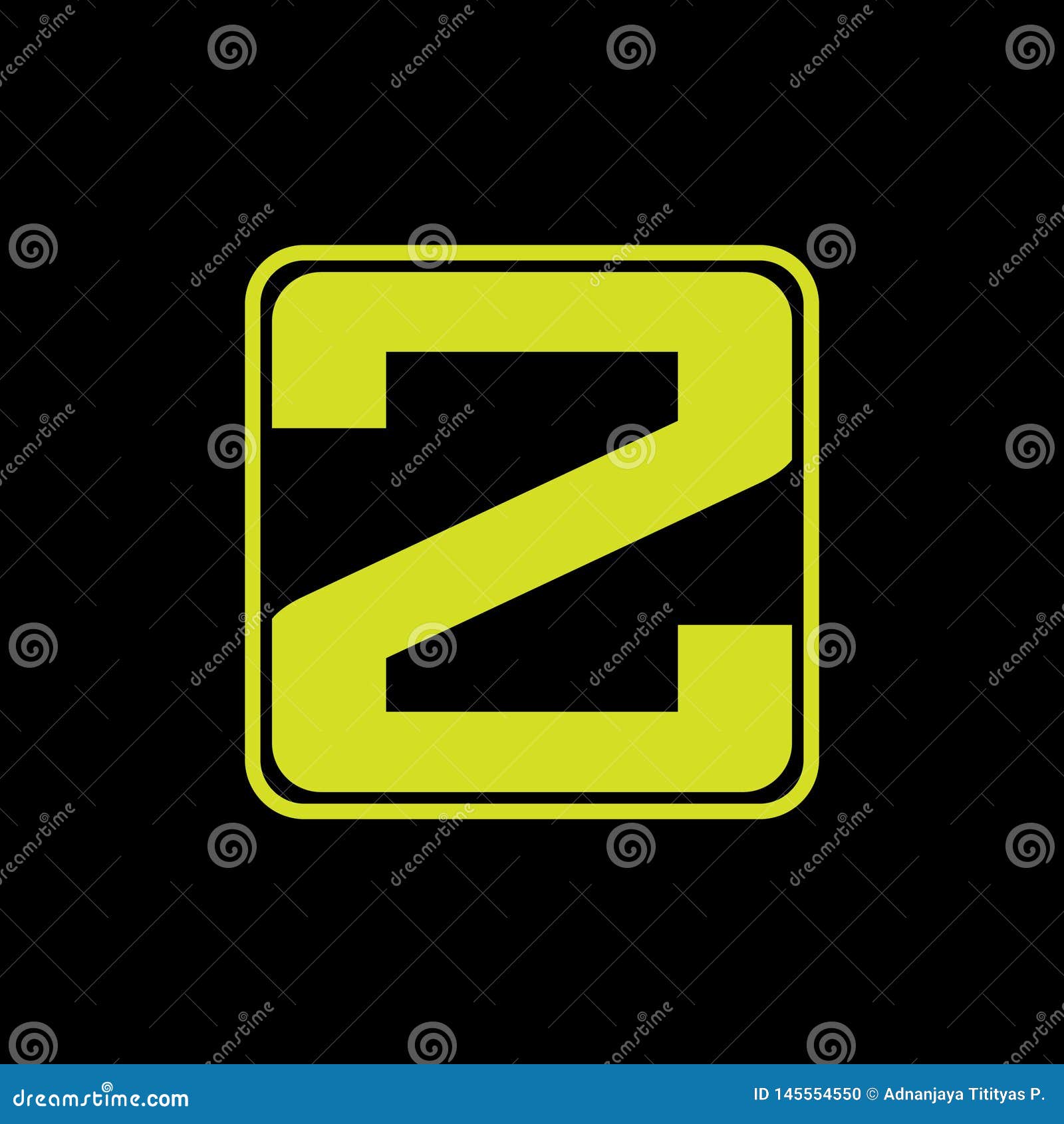 Letter Z Simple Geometric Square Logo Vector Stock Vector ...