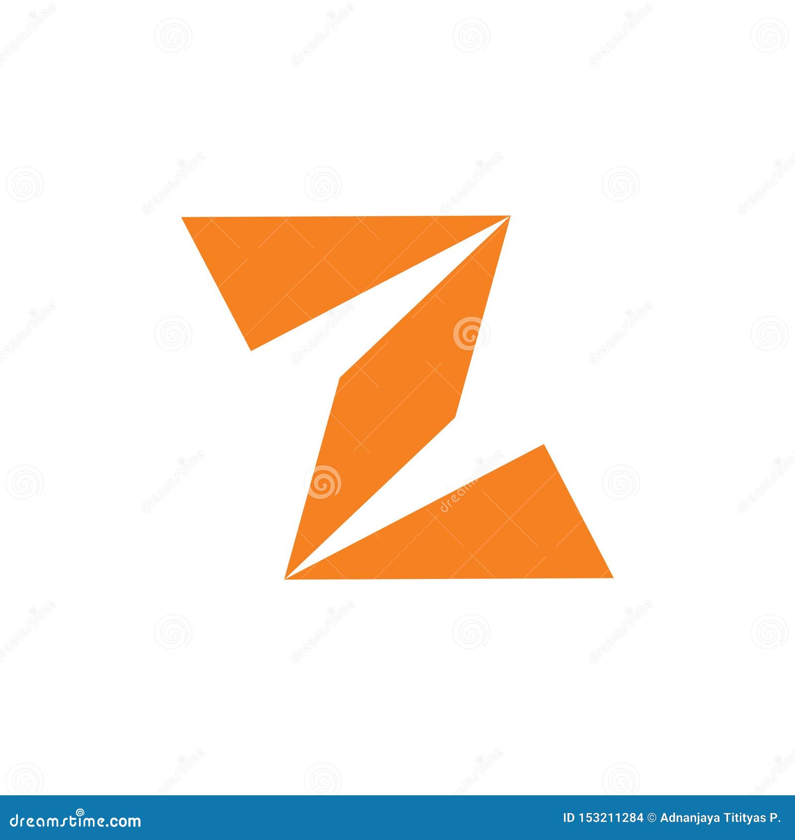 Letter Z Simple Geometric Triangle Logo Vector Stock Vector ...
