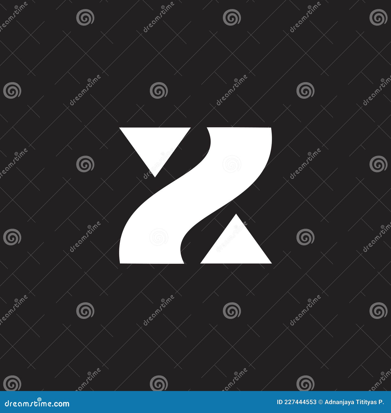 Letter Z Simple Geometric Triangle Logo Vector Stock Vector ...