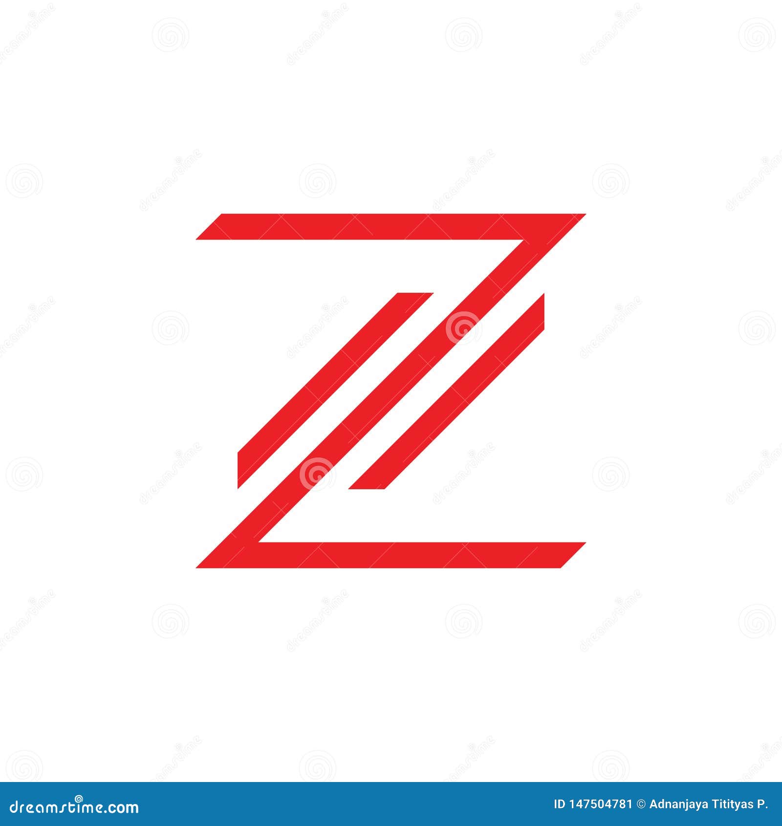 Letter Z Simple Thin Line Geometric Logo Vector Stock Vector ...
