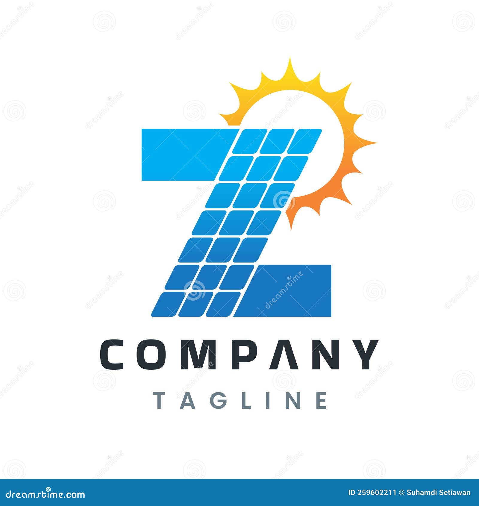 Letter Z Solar Energy Logo, Solar Power Panel Design Stock Vector ...