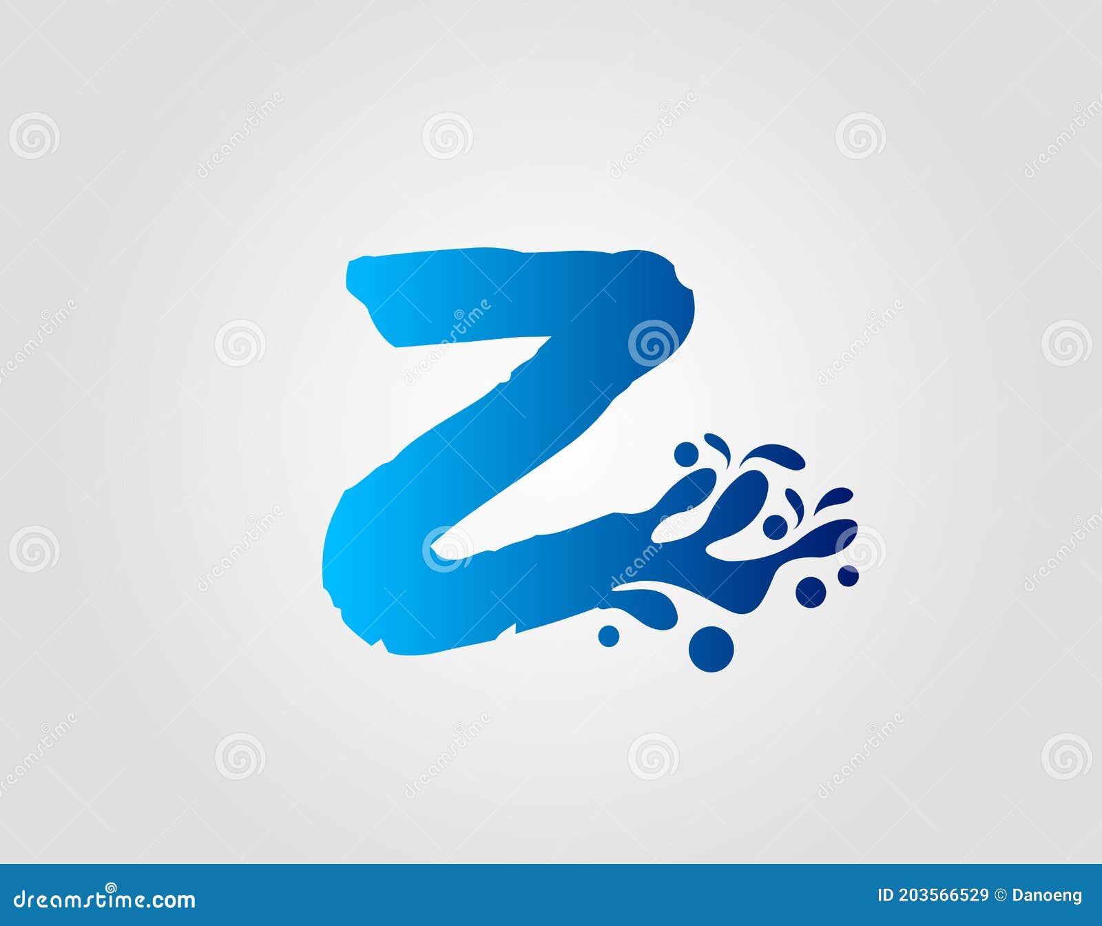 Letter Z with Splash Water Logo Template Vector Stock Vector ...