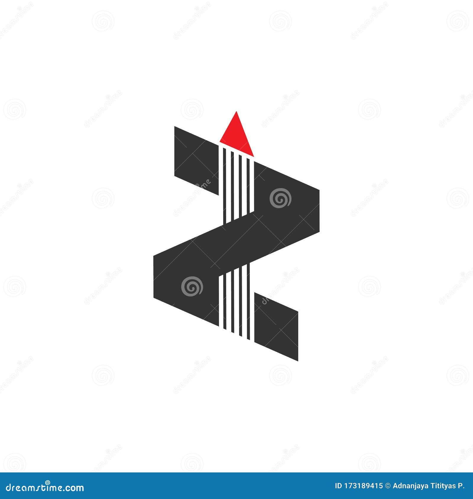 Letter Z Stripes Geometric Arrow Logo Vector Stock Vector ...