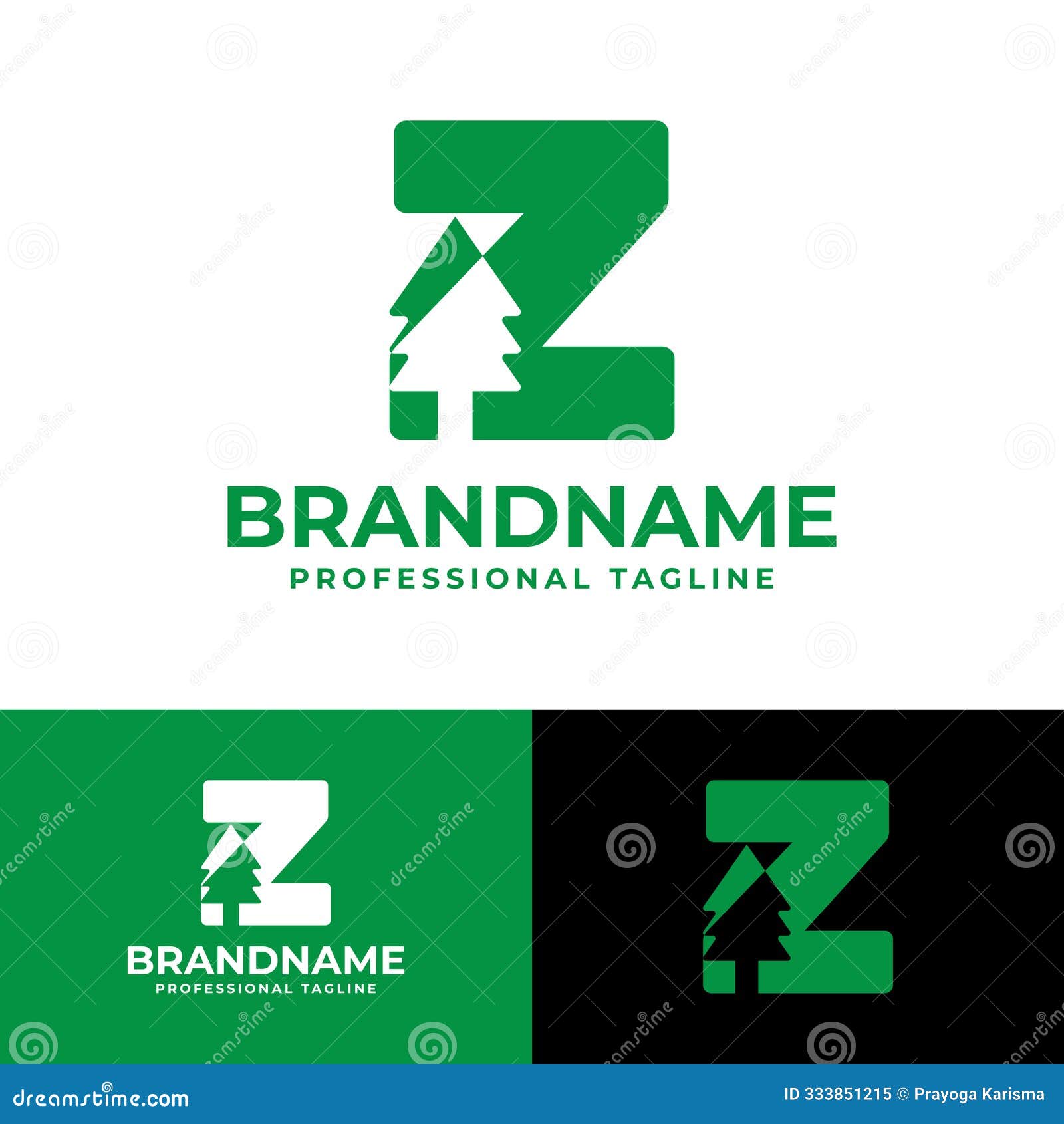 Letter Z Tree Logo, for Any Environmental Brands with Z Initial Stock ...
