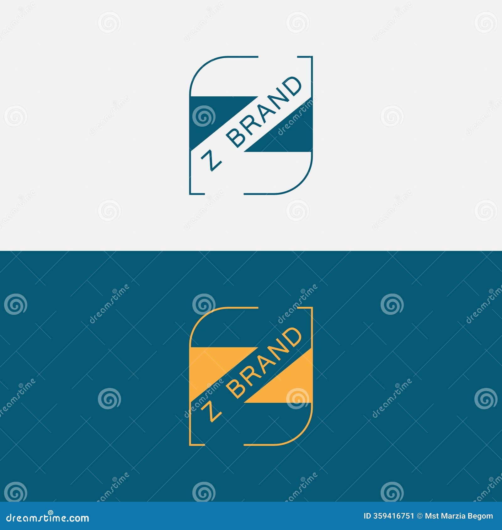 Letter Z Unique Minimal Concept Logo Multicolor Z Letter Typography ...