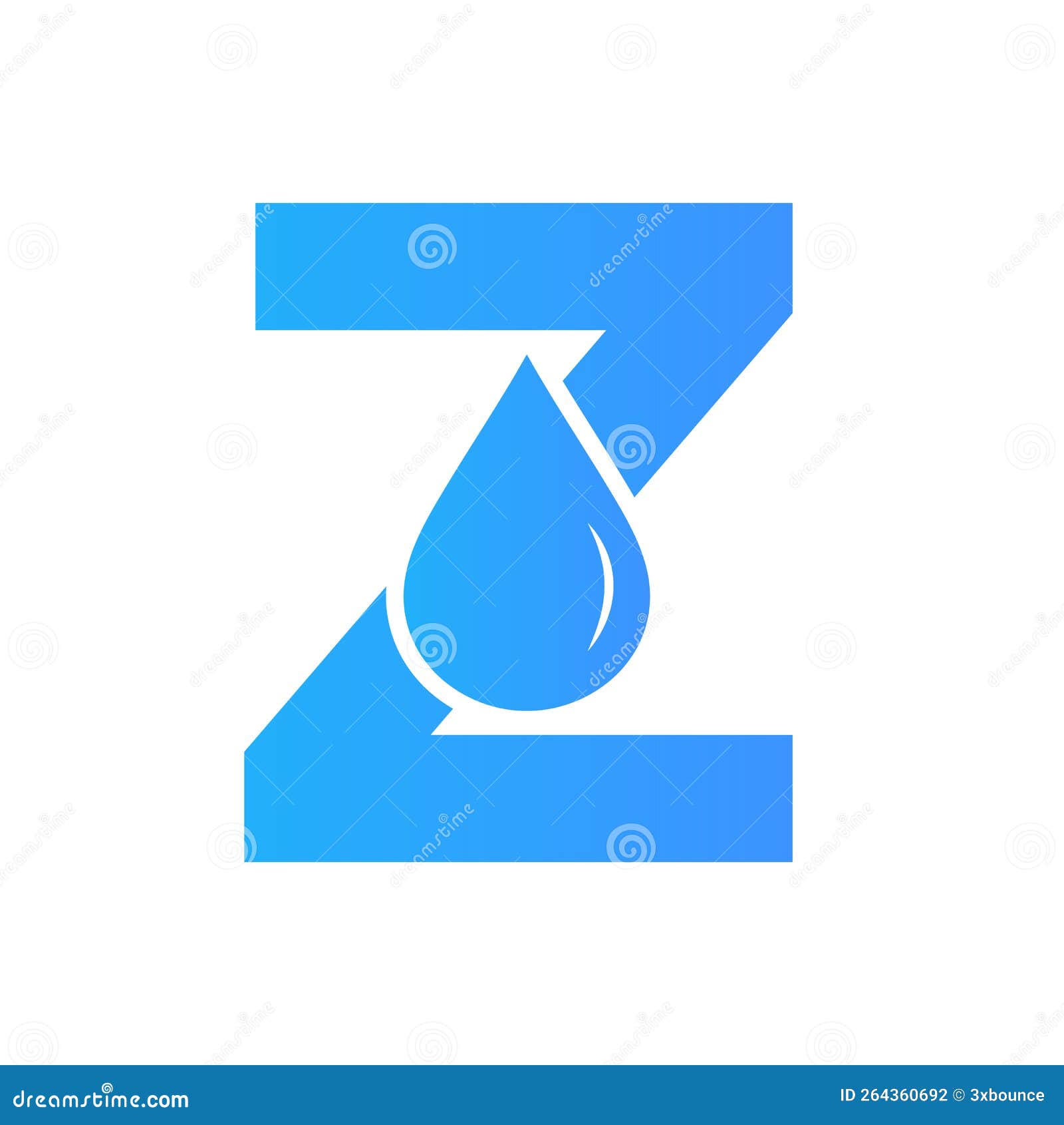 Letter Z Water Logo Element Vector Template. Water Drop Logo Symbol ...