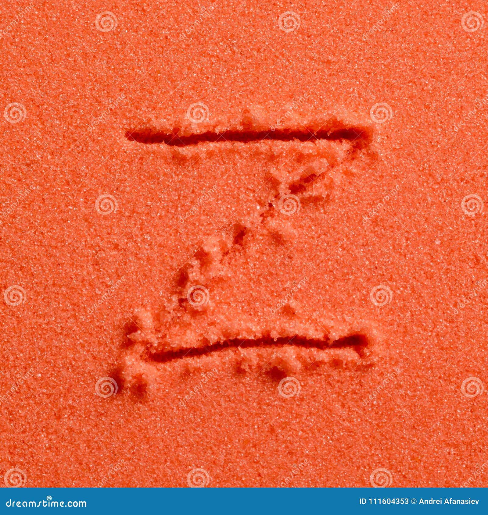 Letter Z Written on Orange Sand Stock Image - Image of sand, abstract ...