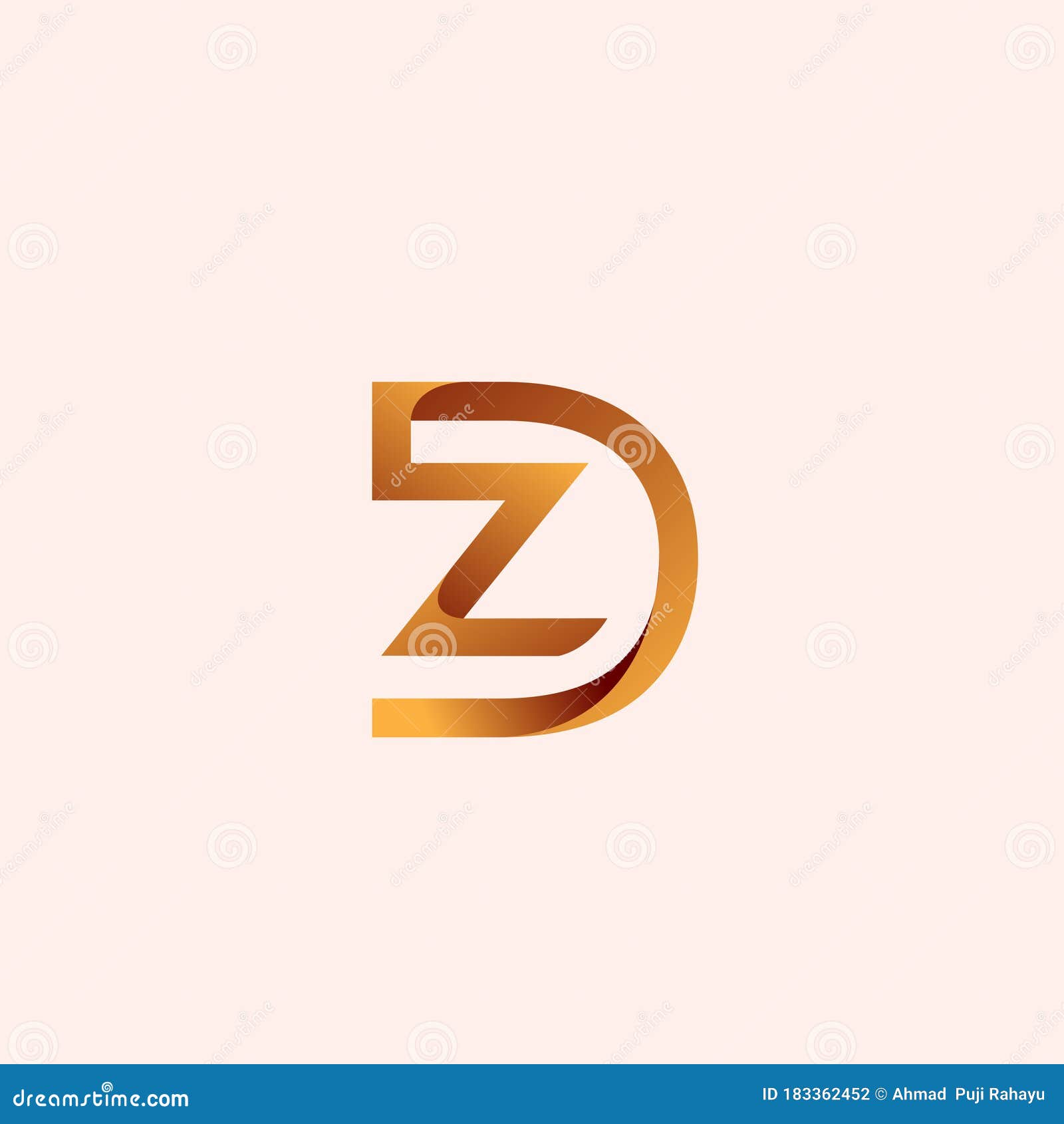 Letter Zd Logo Design Vector Stock Illustration - Illustration of ...