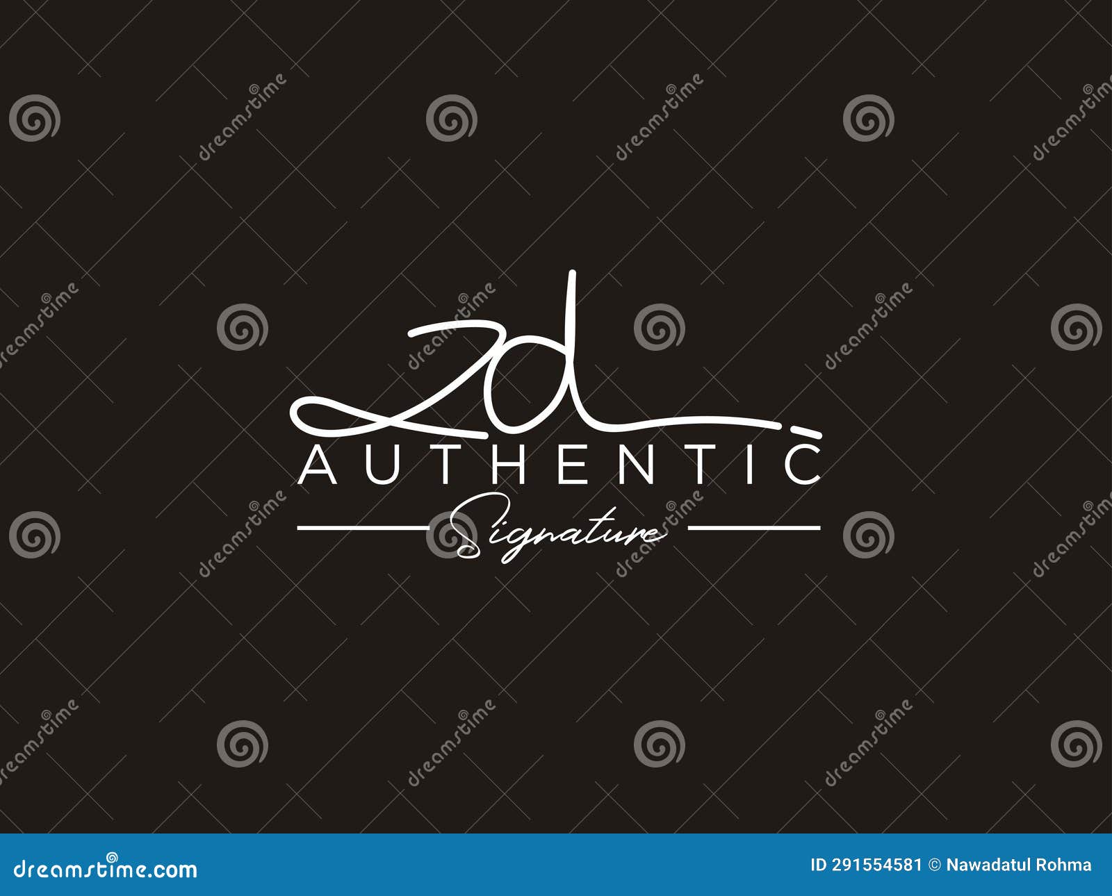 Letter ZD Signature Logo Template Vector Stock Vector - Illustration of ...