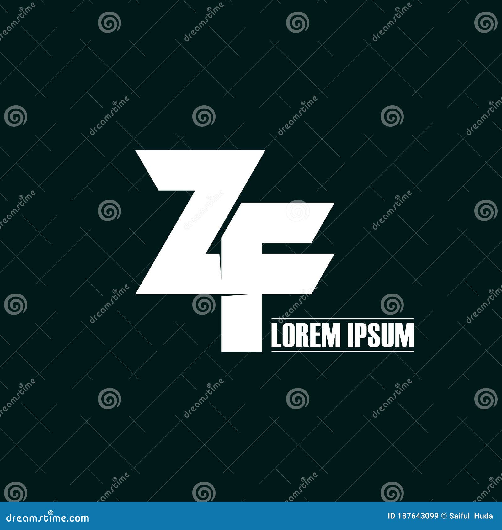 Letter ZF Monogram Logo Icon Design Vector. Stock Vector - Illustration ...