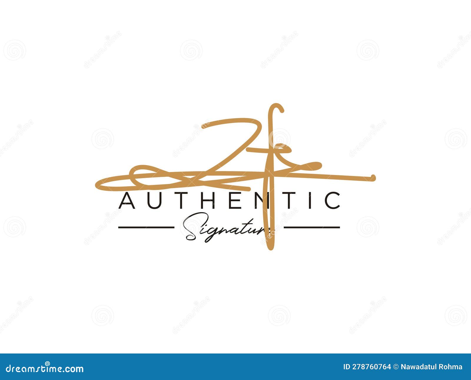 Letter ZF Signature Logo Template Vector Stock Vector - Illustration of ...