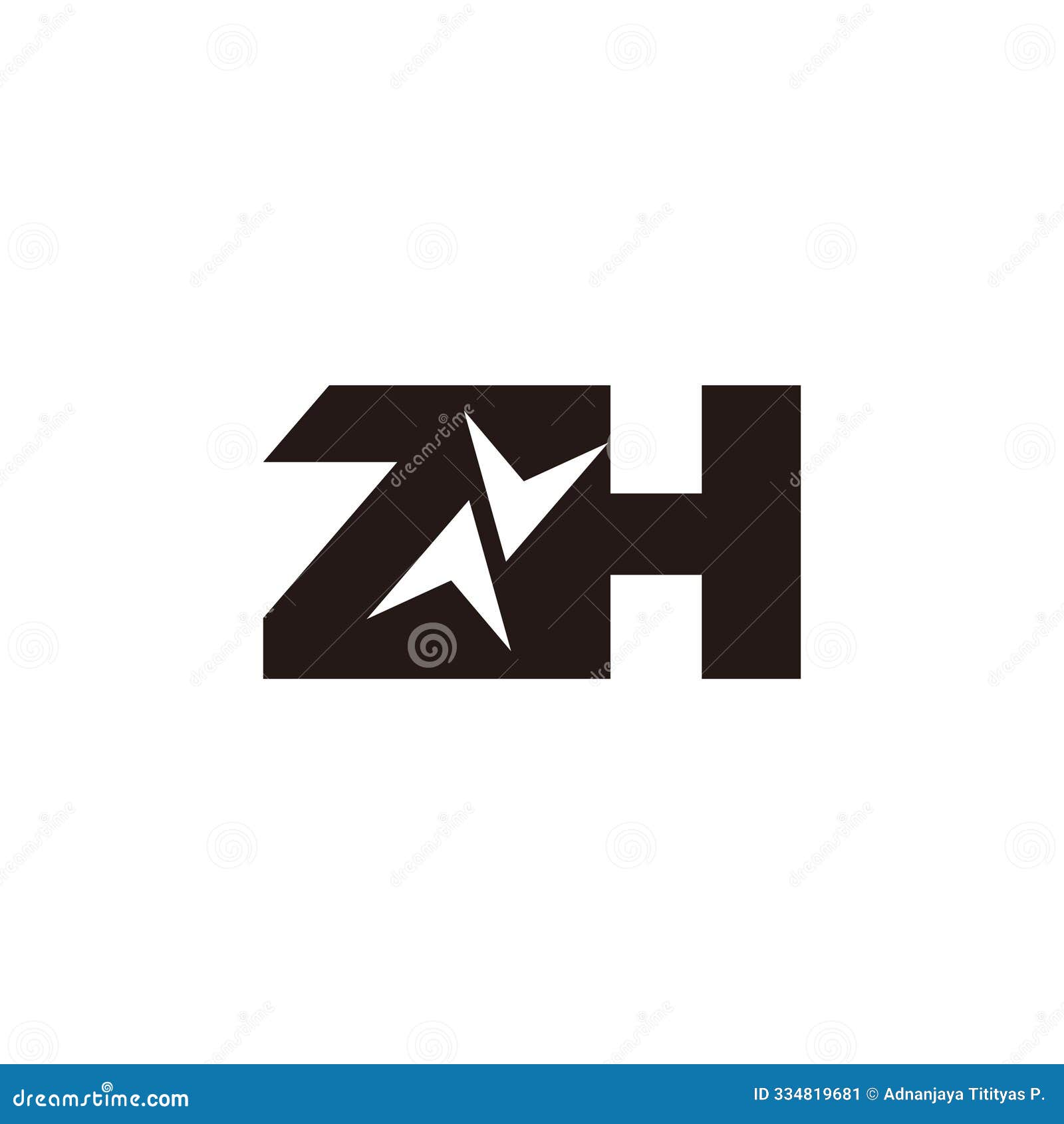 Letter Zh Linked Shop Symbol Arrows Geometric Logo Vector Stock Vector ...