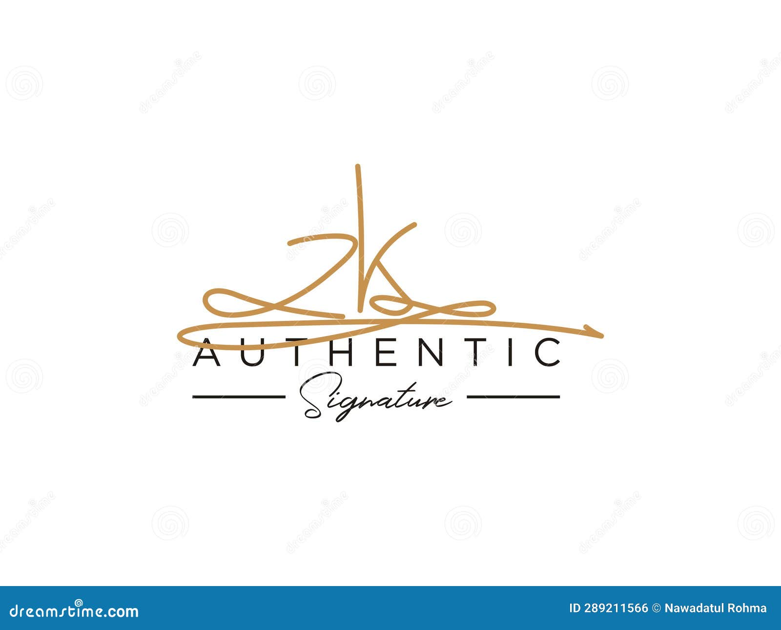 Letter ZK Signature Logo Template Vector Stock Vector - Illustration of ...