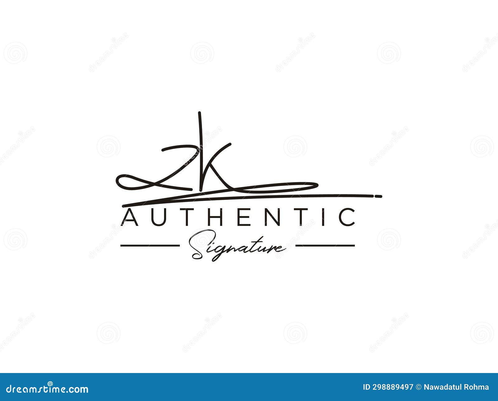 Letter ZK Signature Logo Template Vector Stock Vector - Illustration of ...