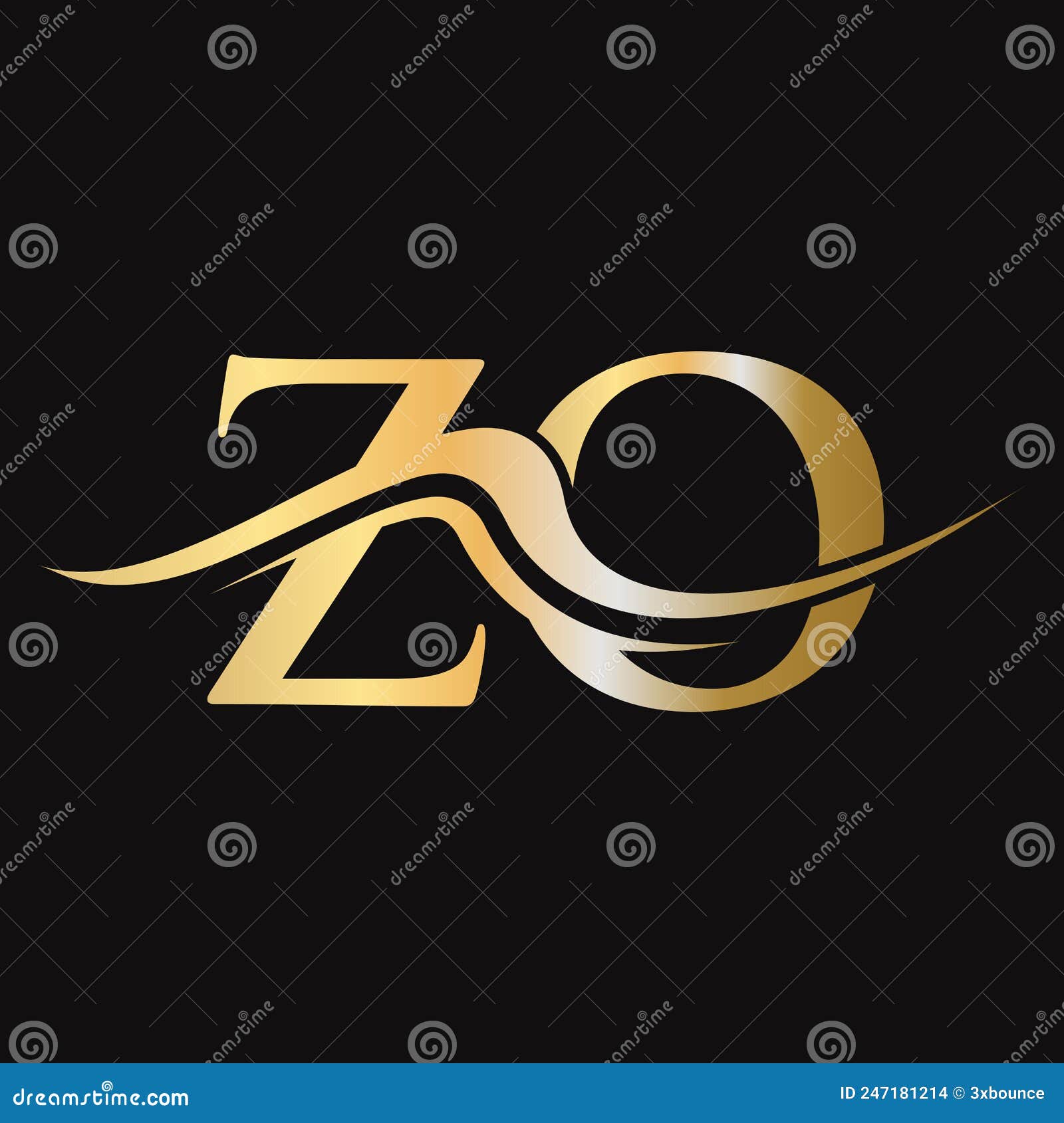 Letter ZO Logo Design. Initial ZO Logotype Template for Business and Company Logo Stock Vector ...