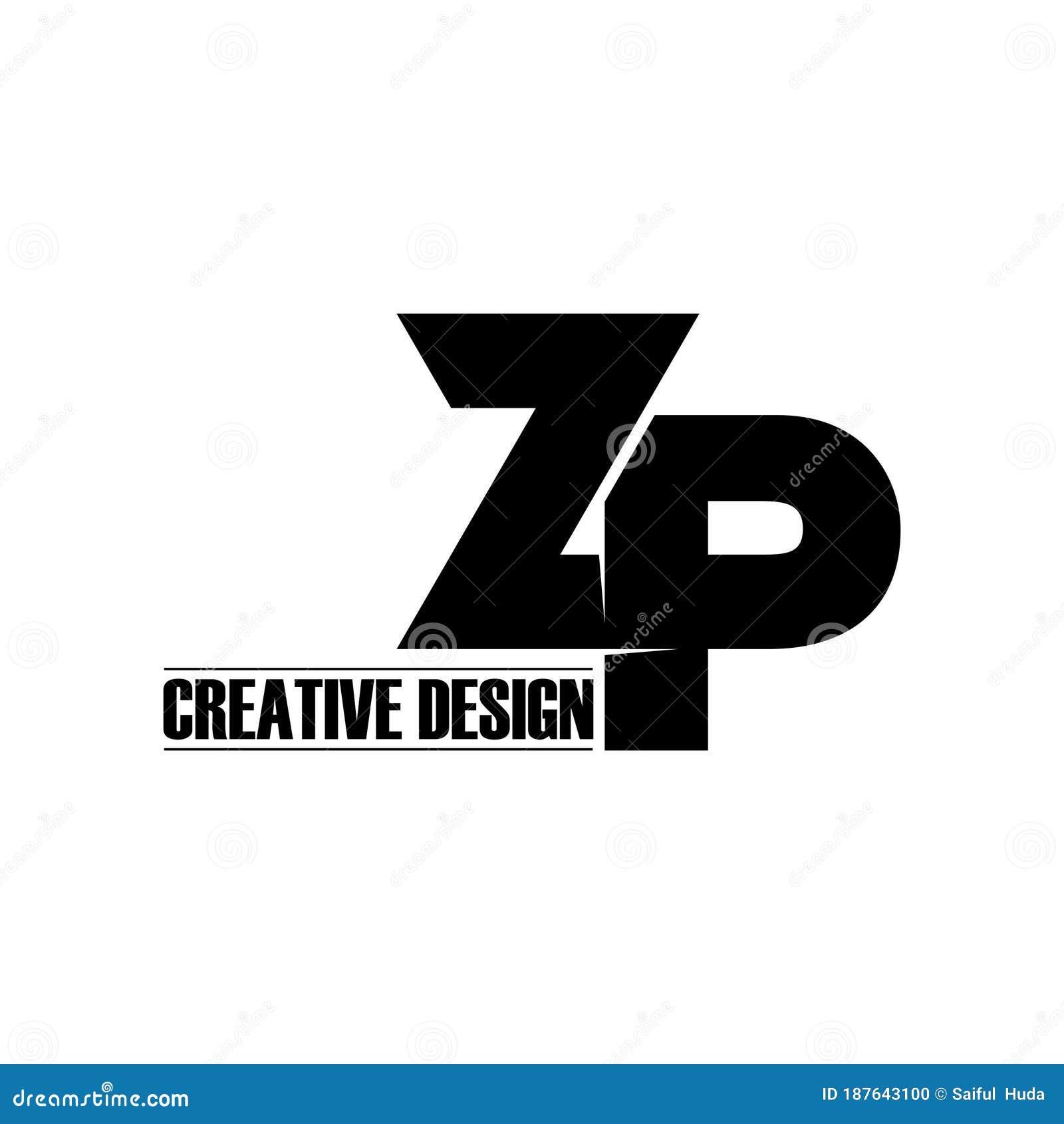 Letter ZP Monogram Logo Icon Design Vector. Stock Vector - Illustration ...