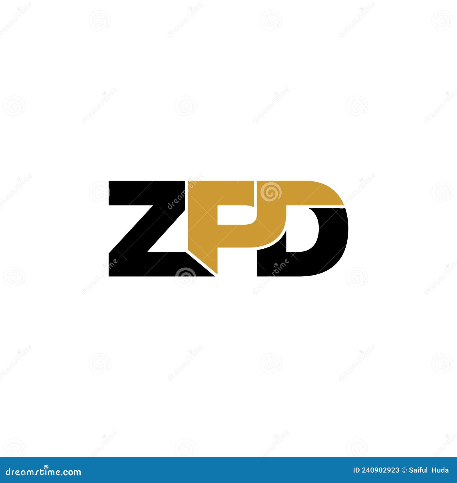 Letter ZPD Simple Monogram Logo Icon Design. Stock Vector ...