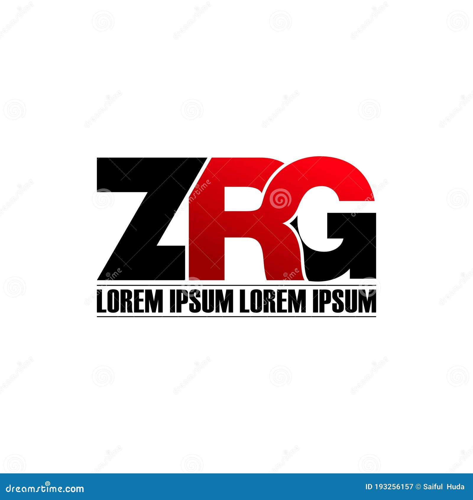 Letter ZRG Simple Monogram Logo Icon Design. Stock Vector ...