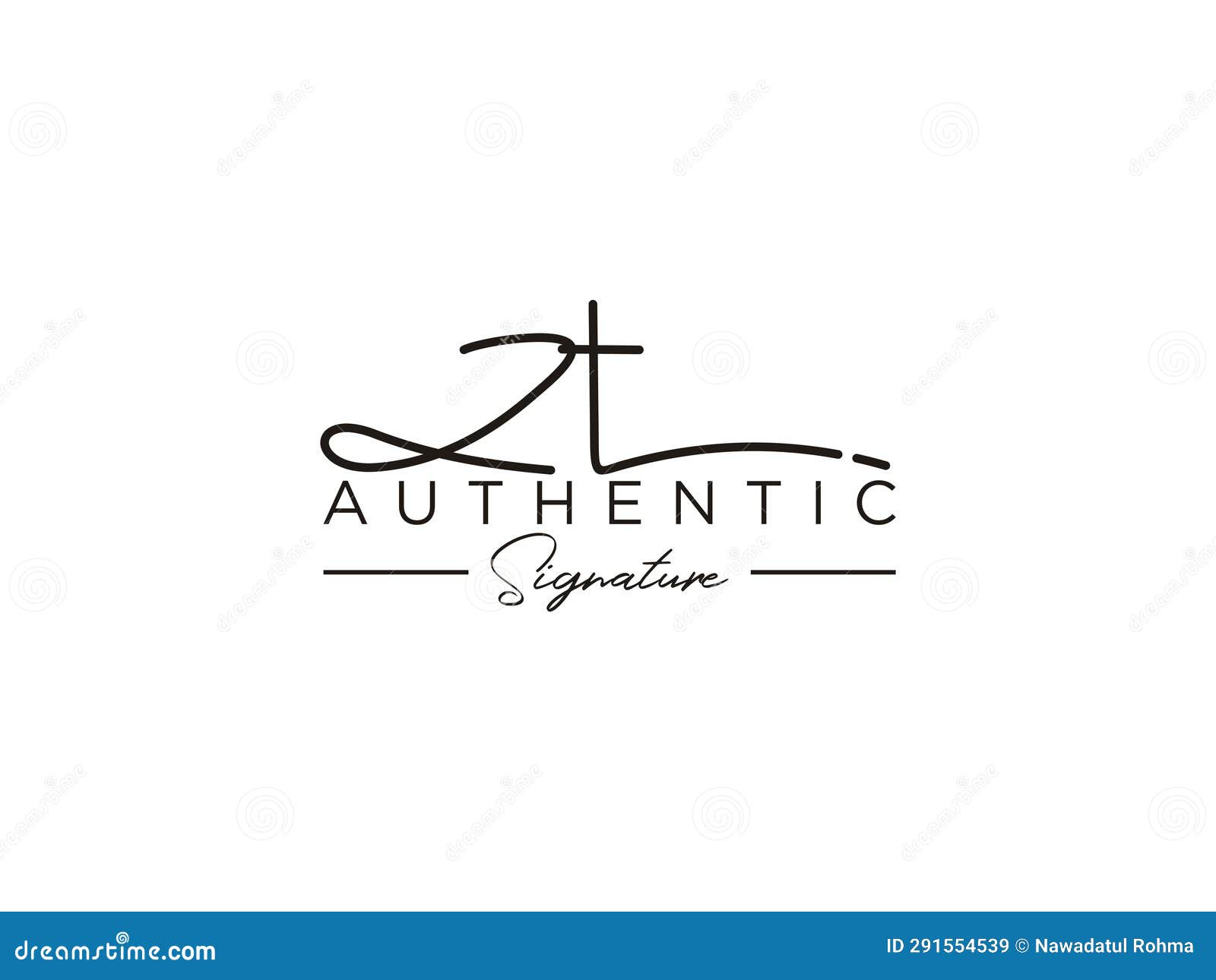 Letter ZT Signature Logo Template Vector Stock Vector - Illustration of ...