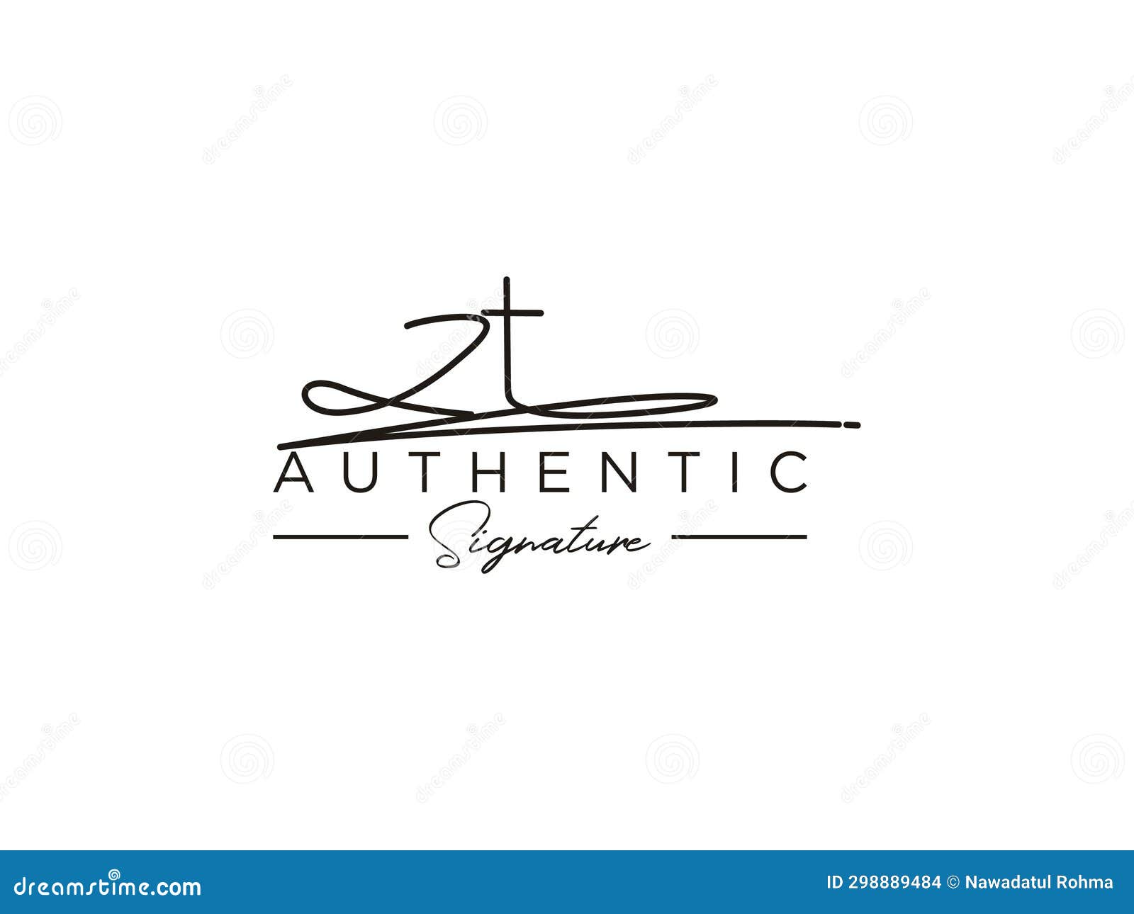 Letter ZT Signature Logo Template Vector Stock Vector - Illustration of ...