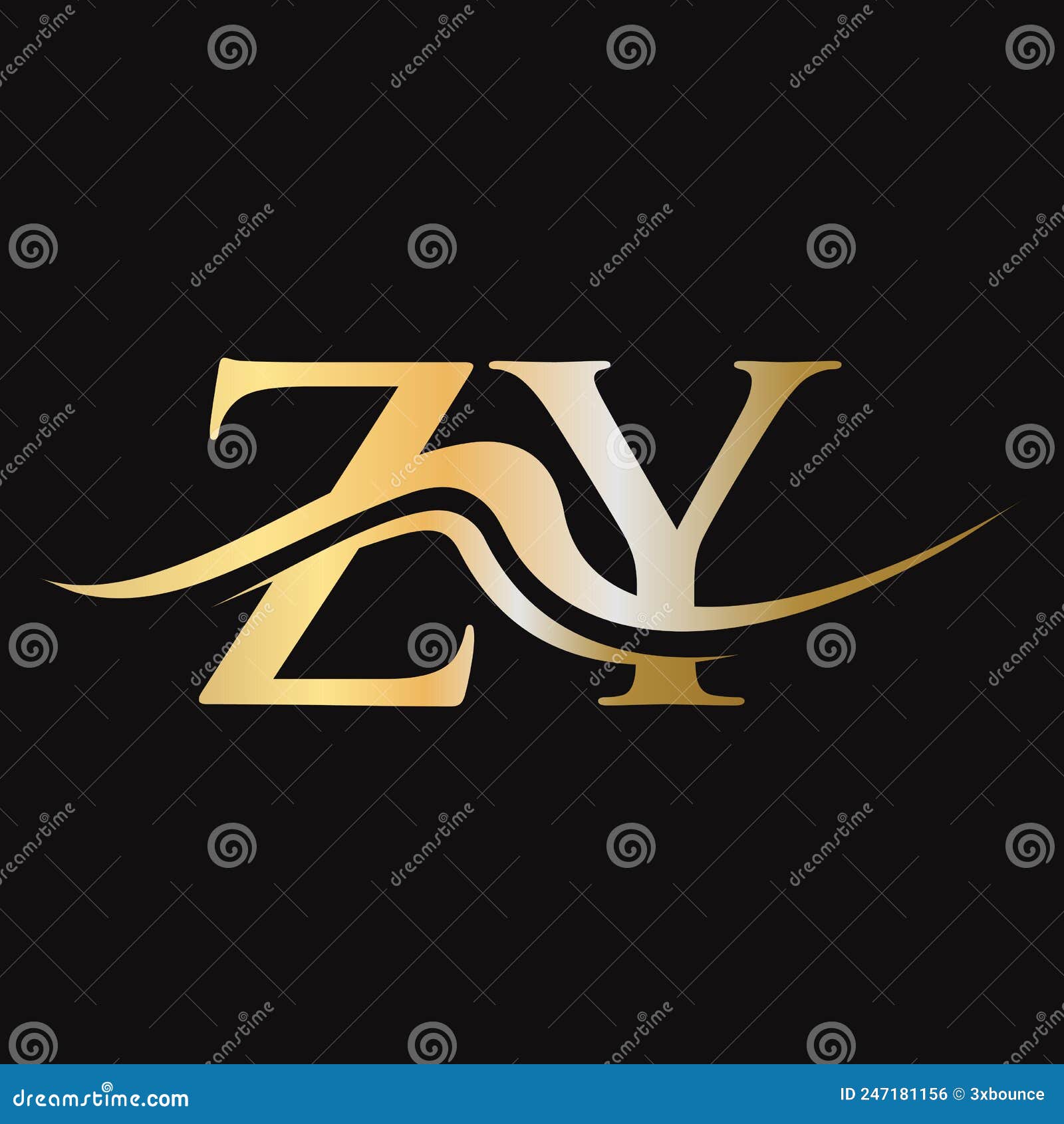 Letter ZY Logo Design. Initial ZY Logotype Template for Business and ...