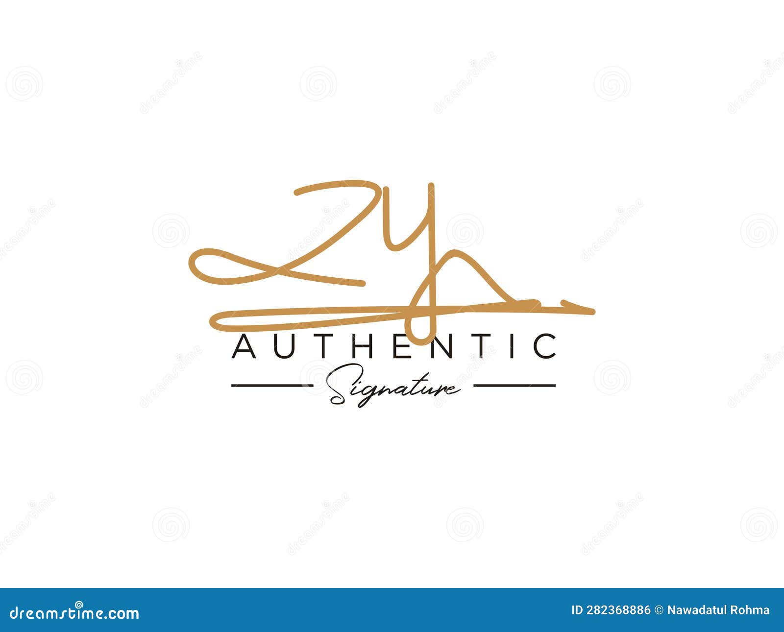 Letter ZY Signature Logo Template Vector Stock Vector - Illustration of ...