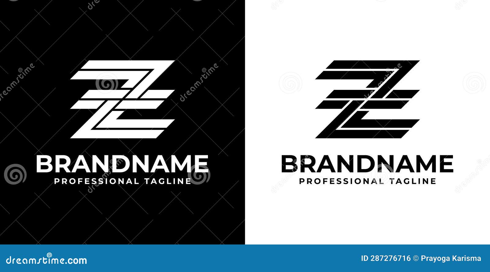 Letter ZZ Monogram Logo, Suitable for Any Business with Z or ZZ Initial ...