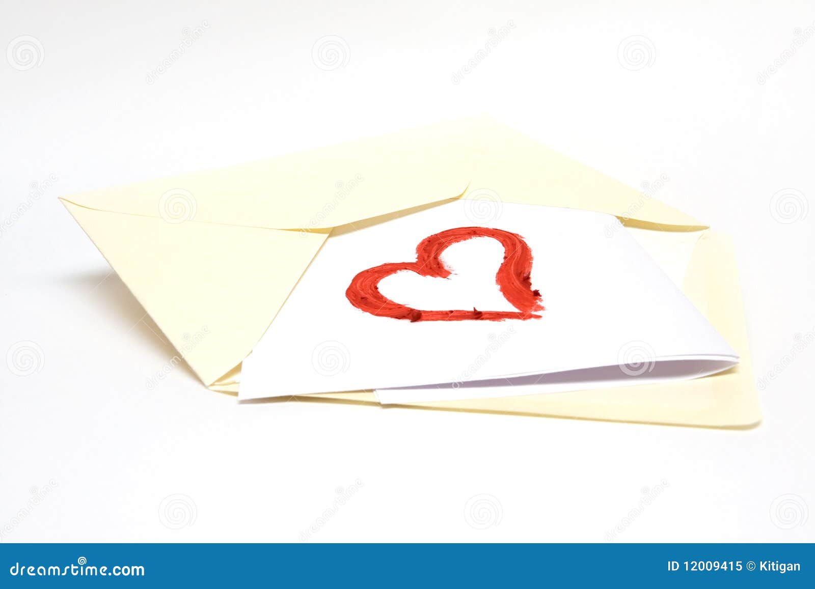 Lettera Aperta Con Figura Del Cuore Immagine Stock - Immagine di vuoto ...