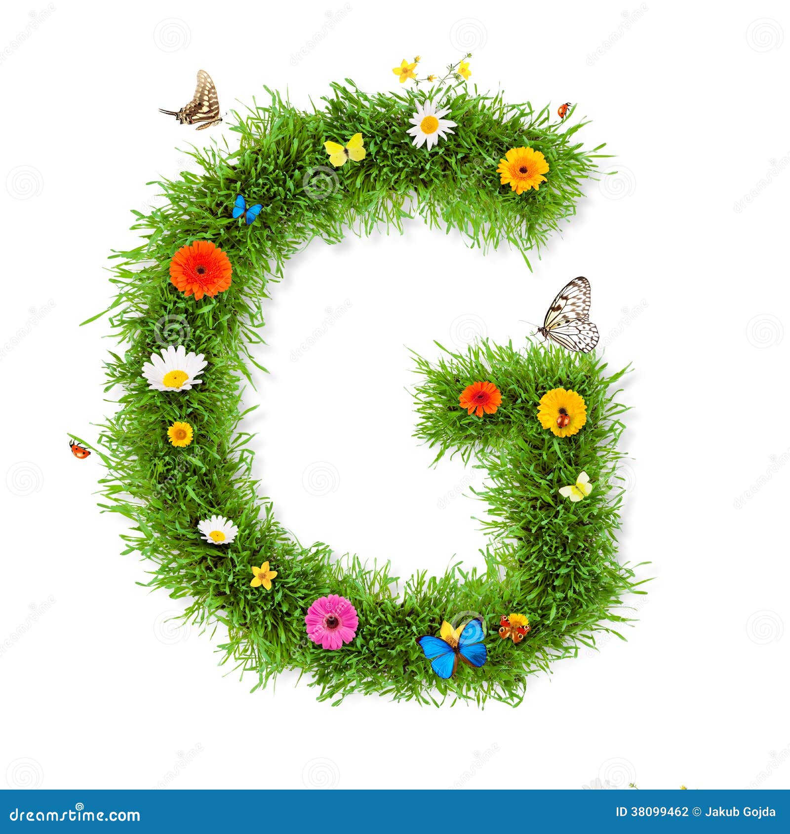 Lettera G della primavera illustrazione di stock. Illustrazione di ...