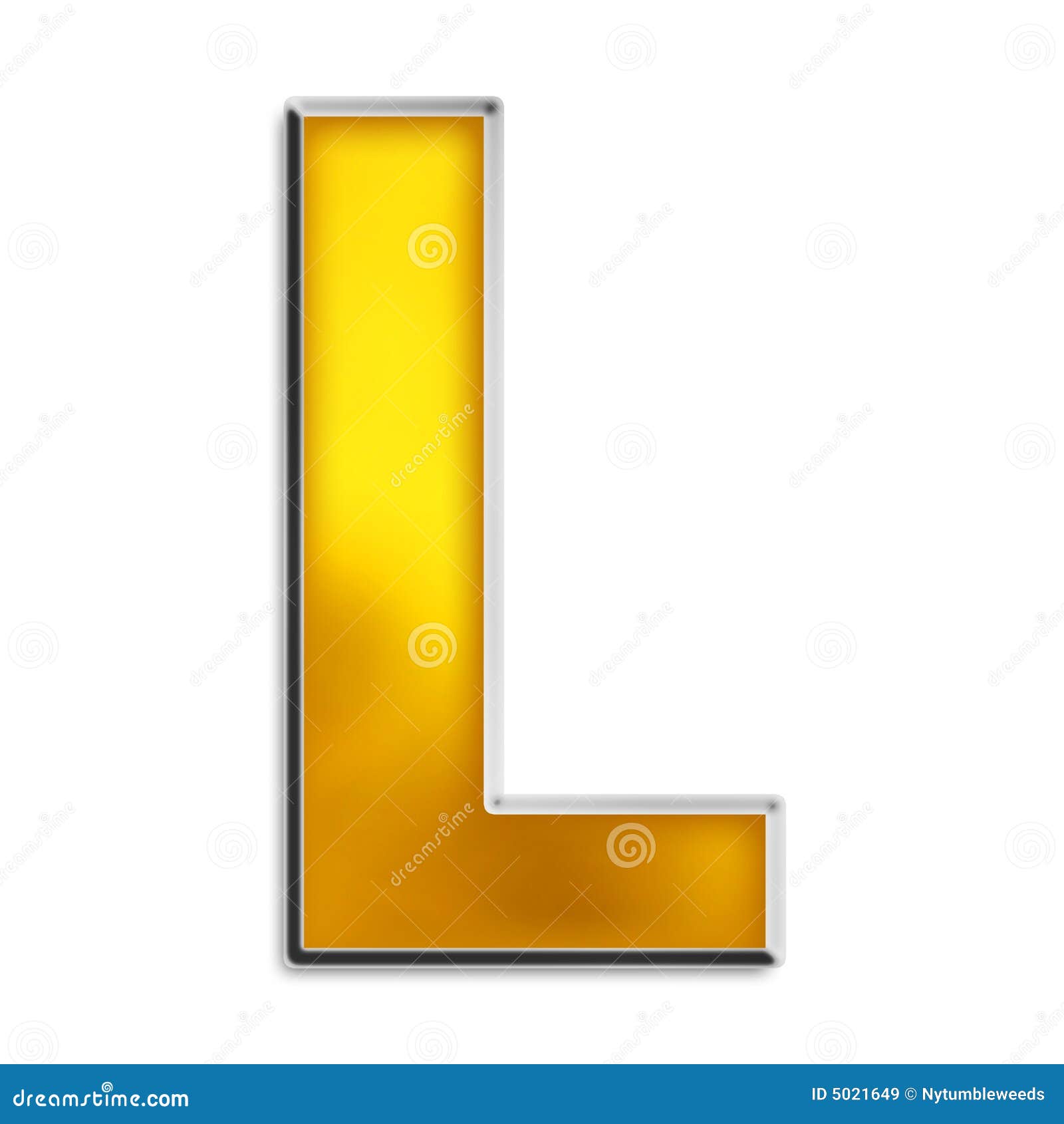 Lettera Isolata L in Oro Lucido Illustrazione di Stock - Illustrazione ...