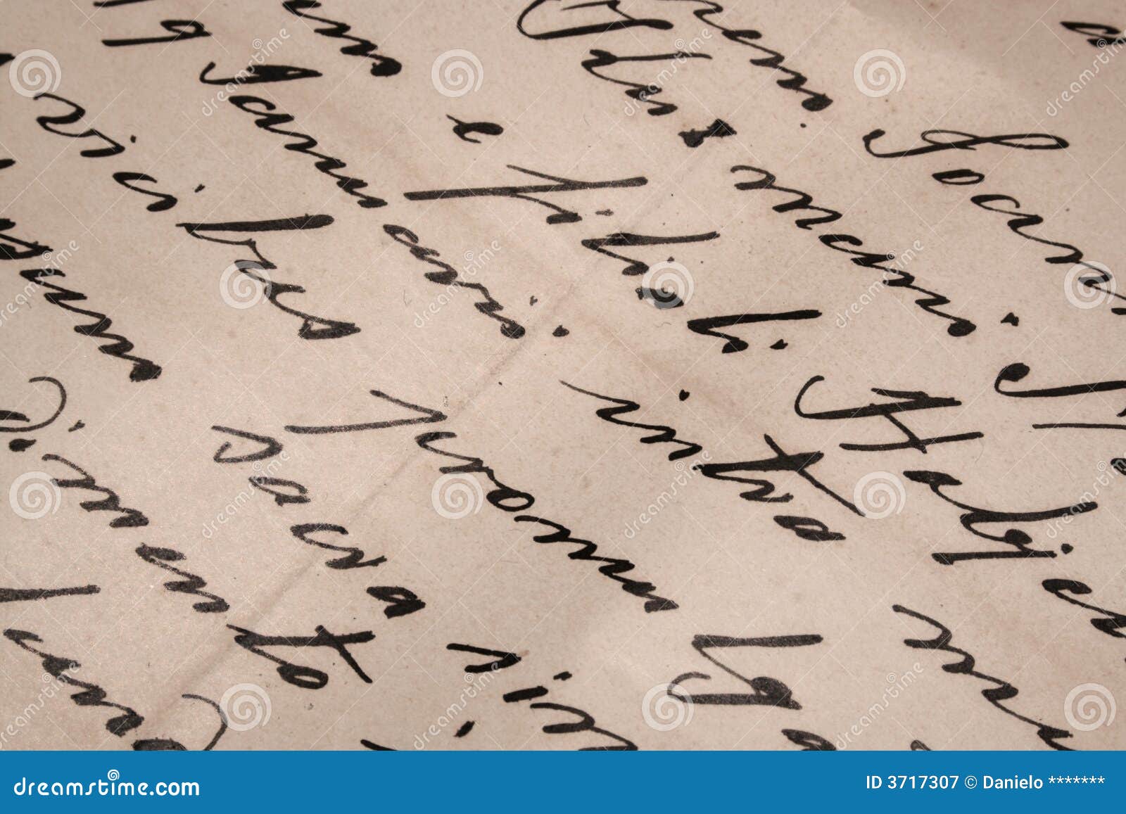 Lettera scritta a mano immagine stock. Immagine di coltura - 3717307