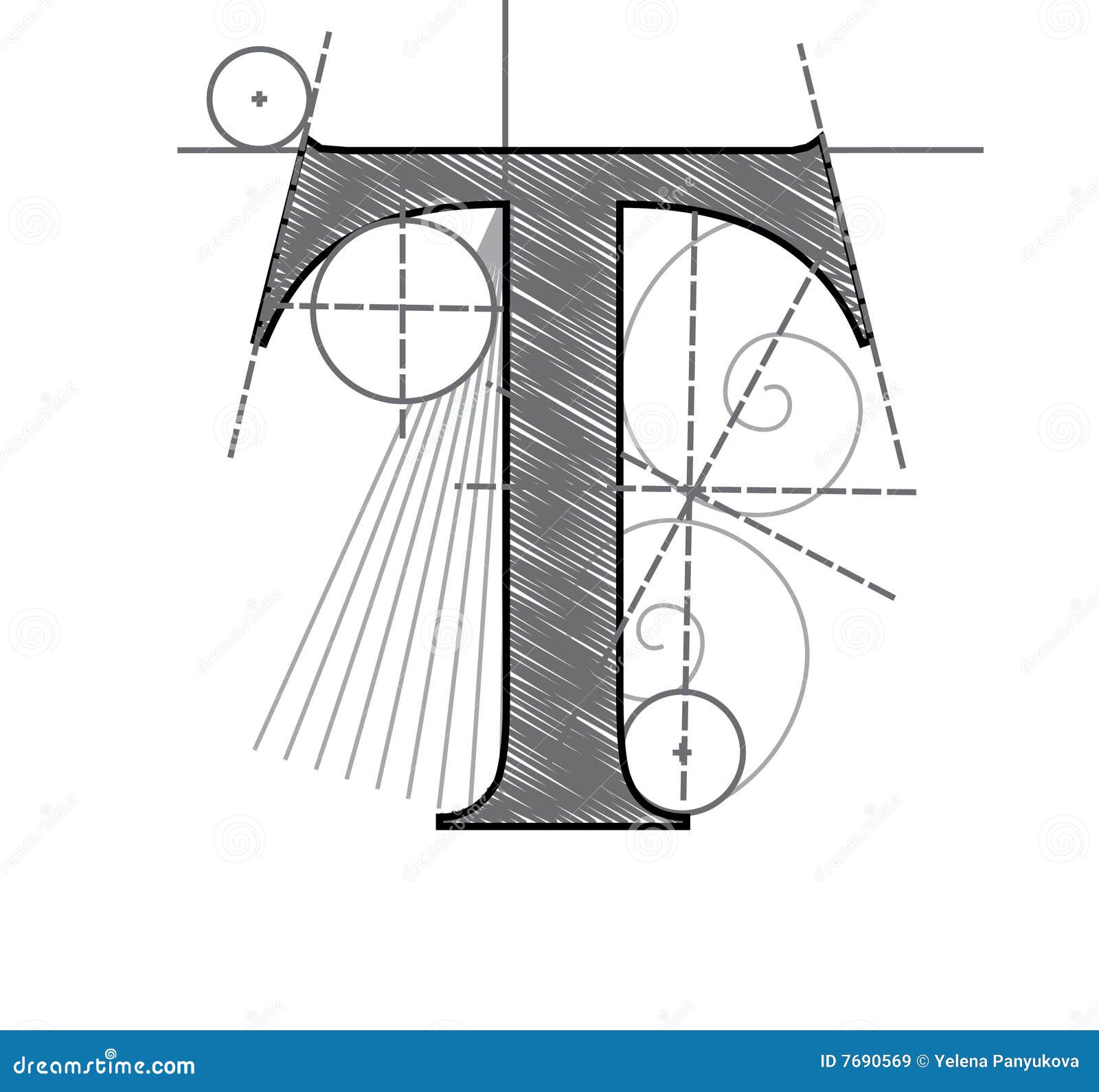 Lettera T illustrazione vettoriale. Illustrazione di agenda - 7690569