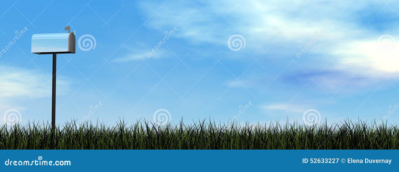 Letterbox - 3D render stock illustration. Illustration of postbox ...