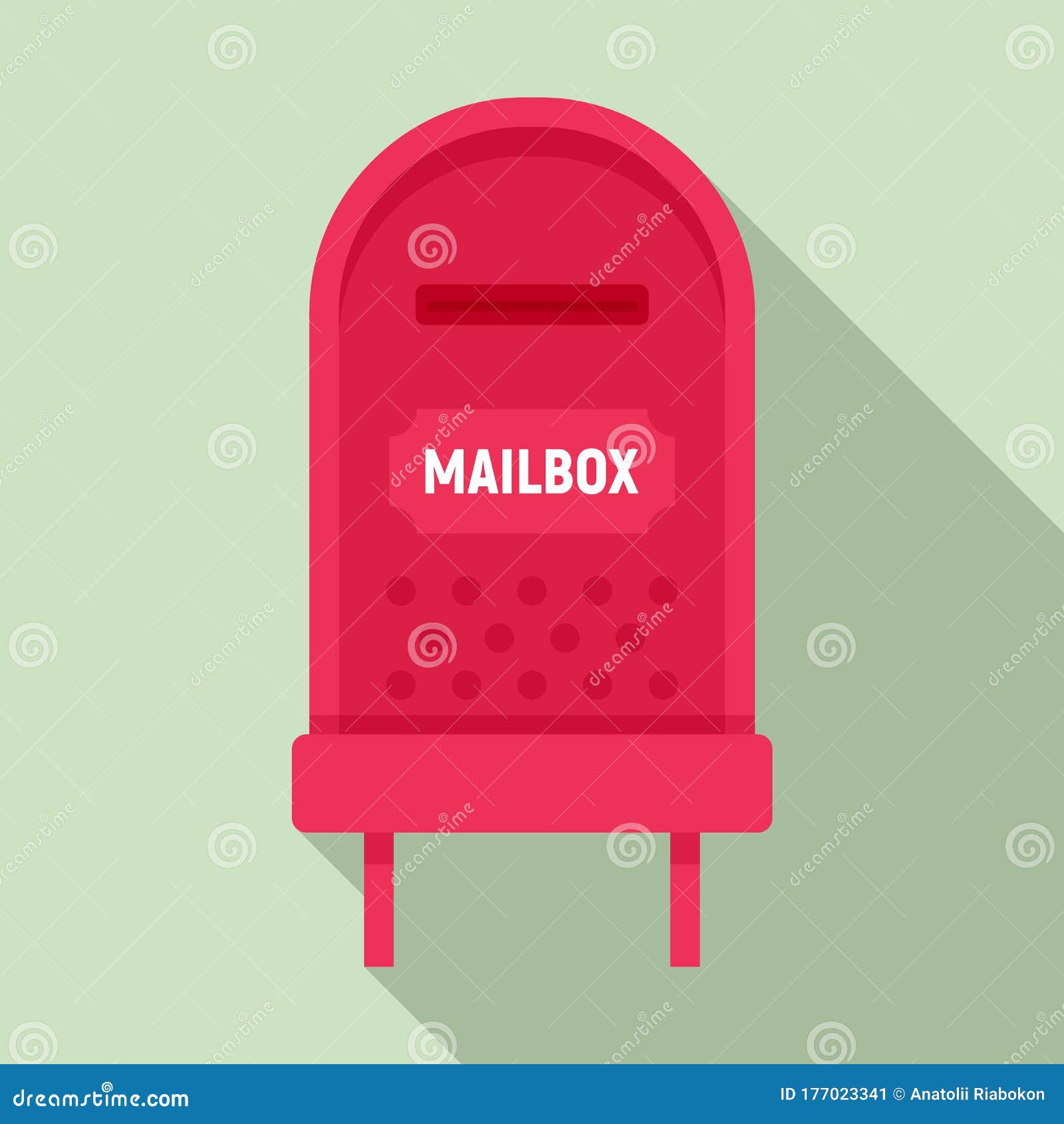 Letterbox icon, flat style stock vector. Illustration of delivery ...
