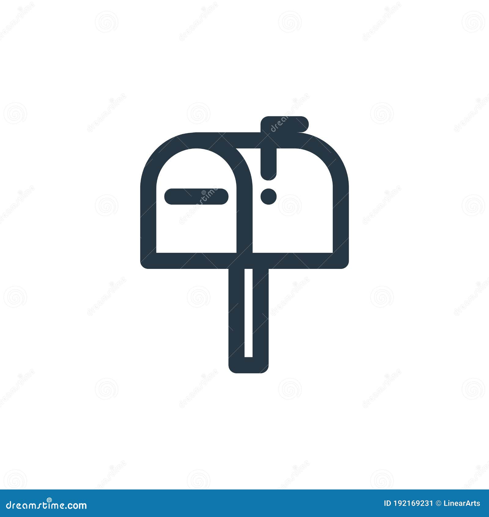 Letterbox Icon Vector from Vintage Concept. Thin Line Illustration of ...