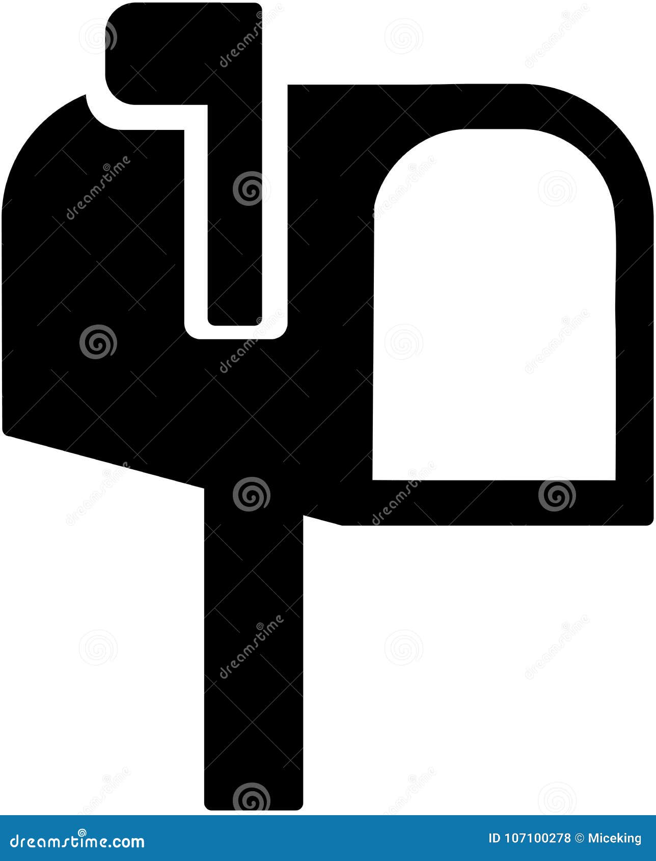 Mailbox Icon Logo Vector Symbol. Envelope Icon Isolated On White ...