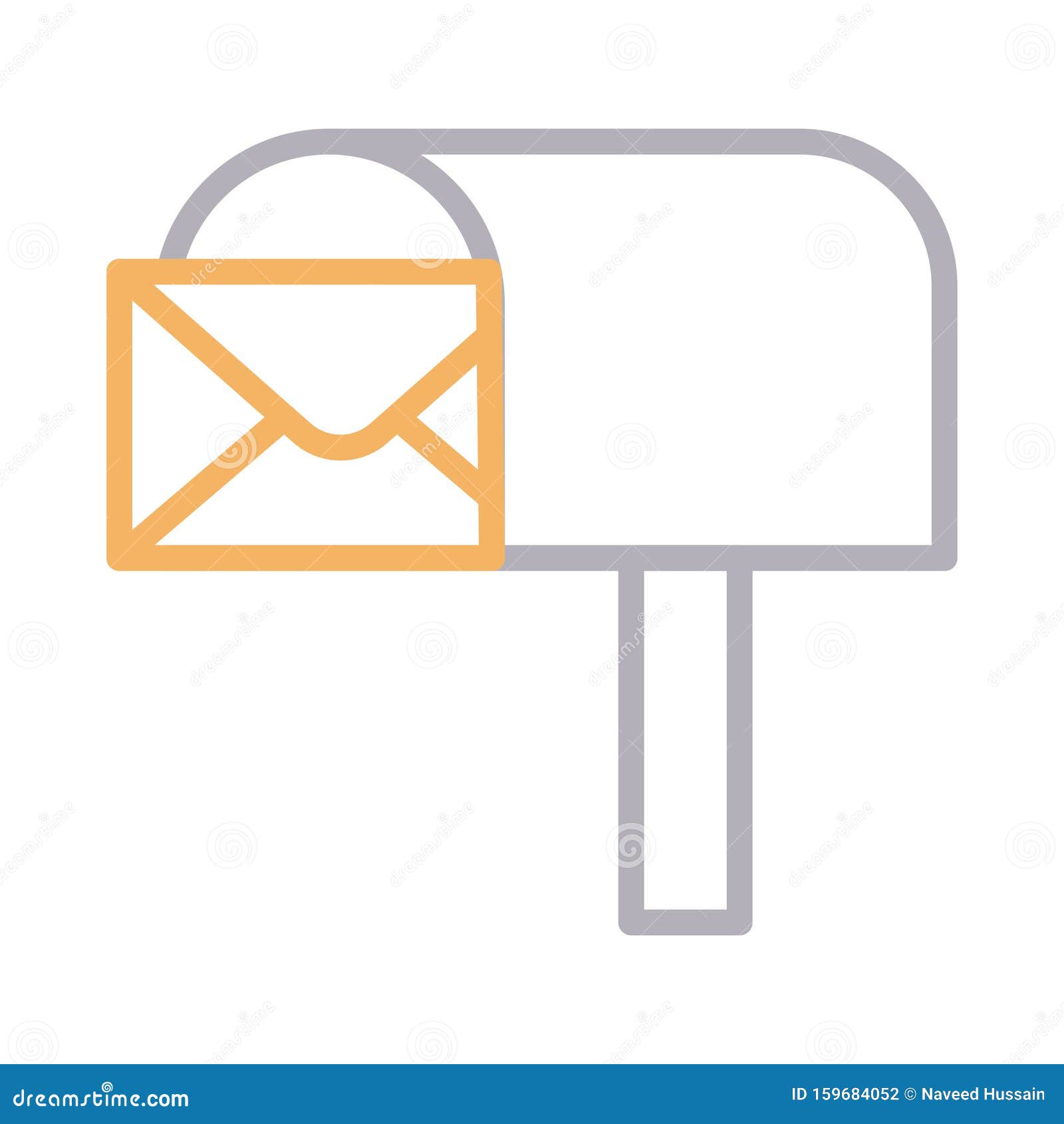 Letterbox Reception Vector Flat Icon Stock Vector - Illustration of ...