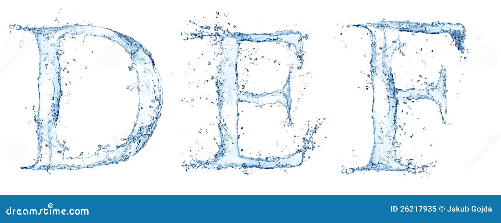 Lettere dell'acqua illustrazione di stock. Illustrazione di lettera ...