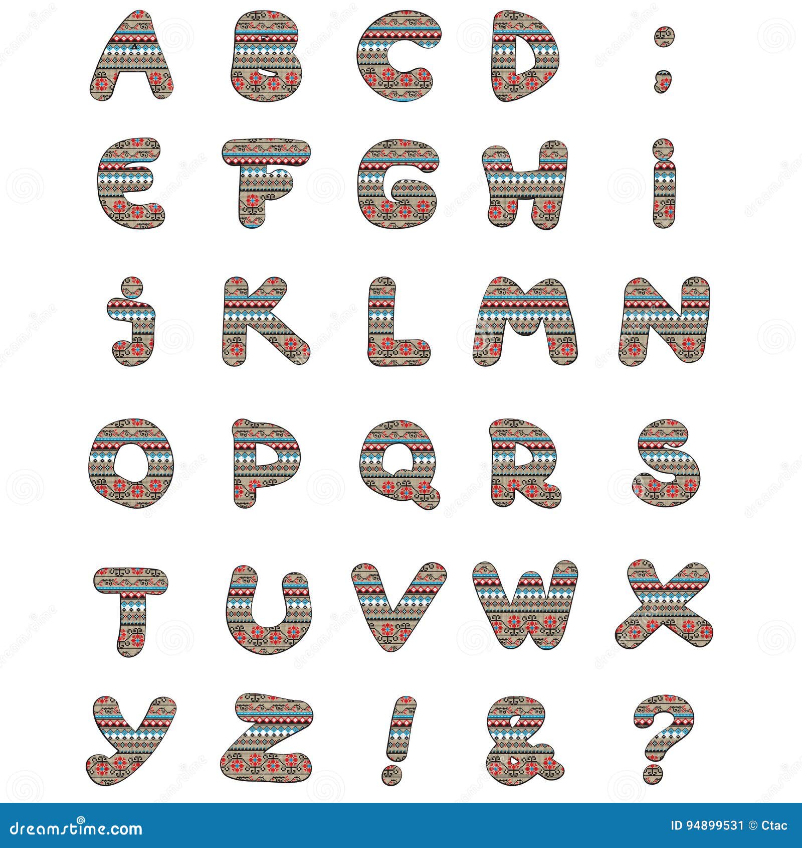 Lettere Maiuscole Del Modello Rumeno Illustrazione di Stock ...