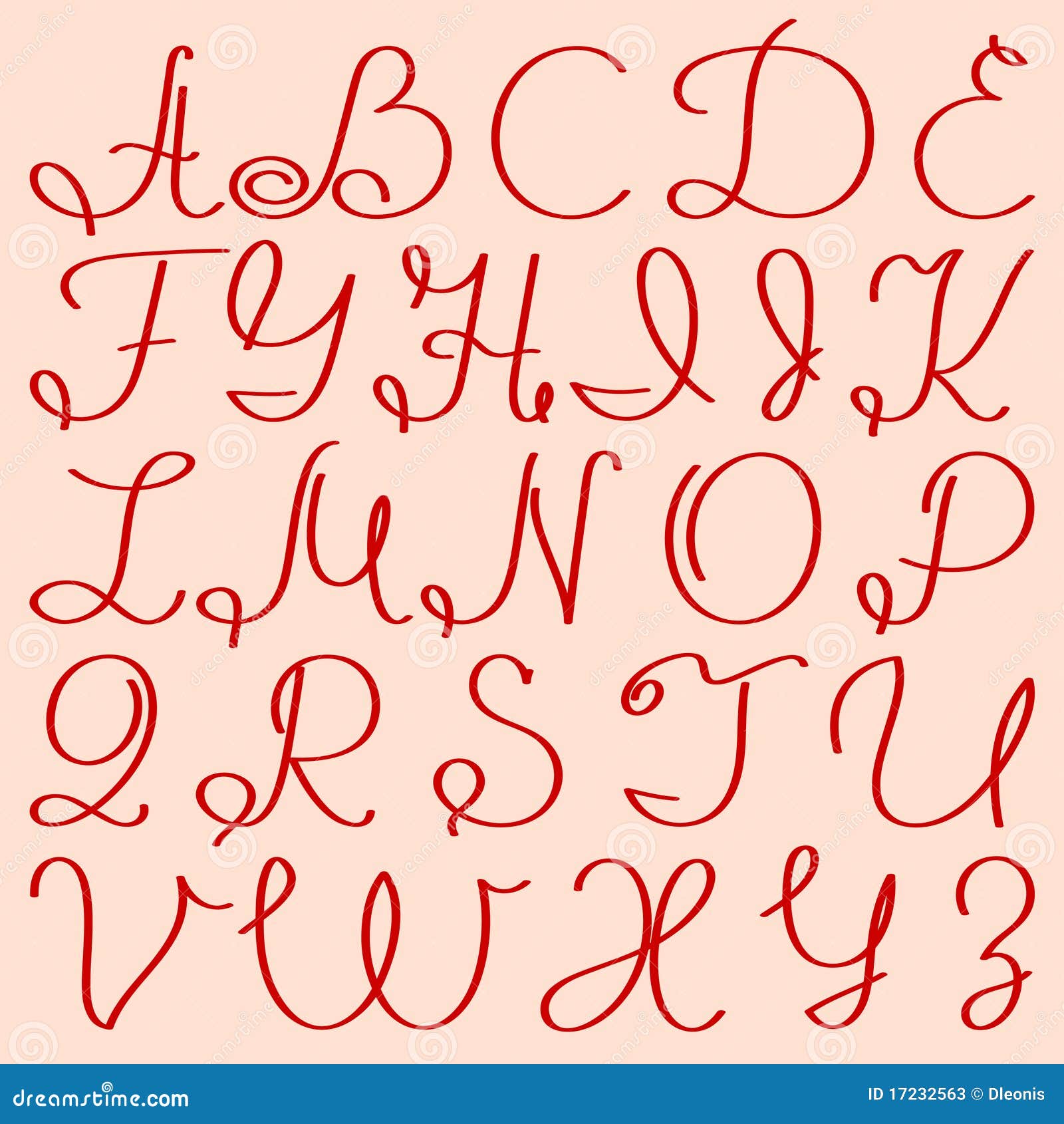 Lettere Maiuscole Scritte a Mano Illustrazione Vettoriale ...