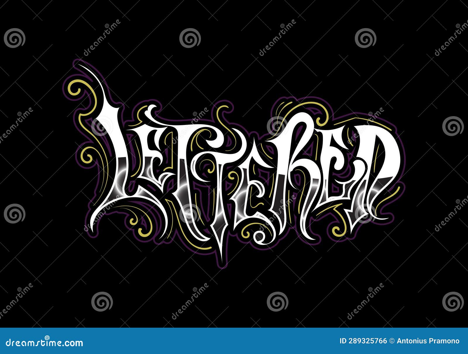 Basic RGB LETTERED Word Typography Style Art Stock Illustration ...