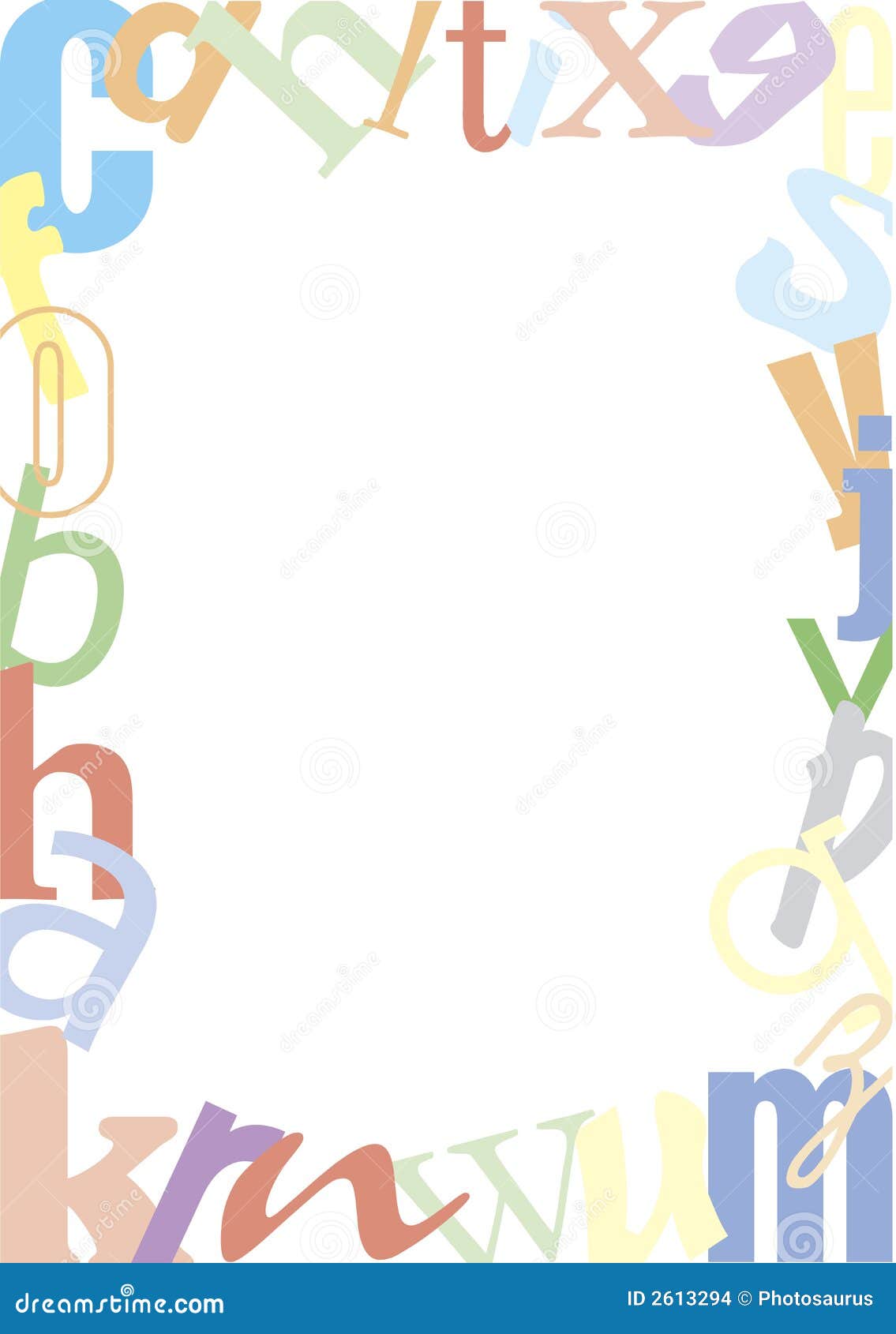 Letterframe coloreado ilustración del vector. Ilustración de colores ...