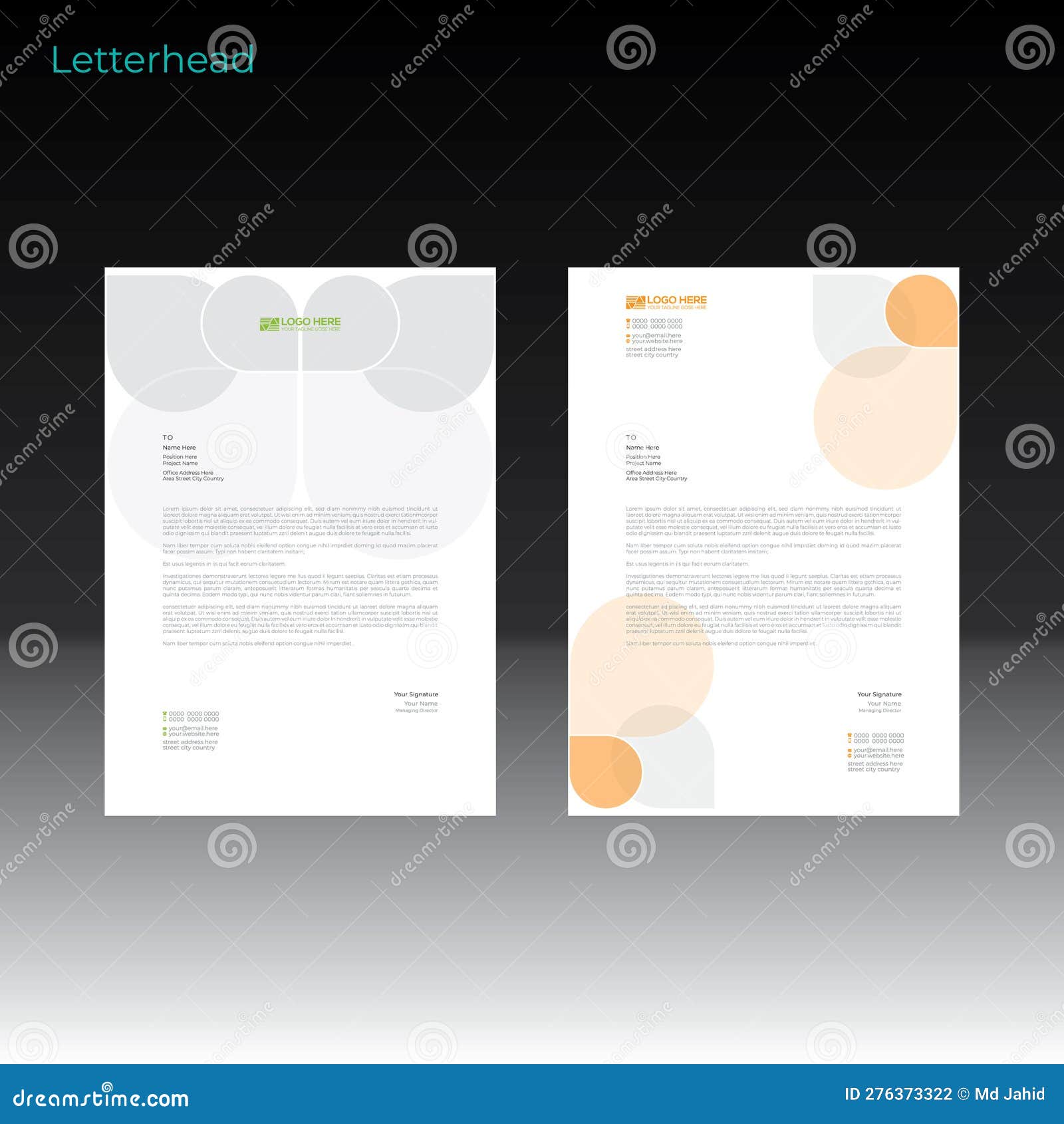 Letterhead Creation for Any Use Stock Illustration - Illustration of ...