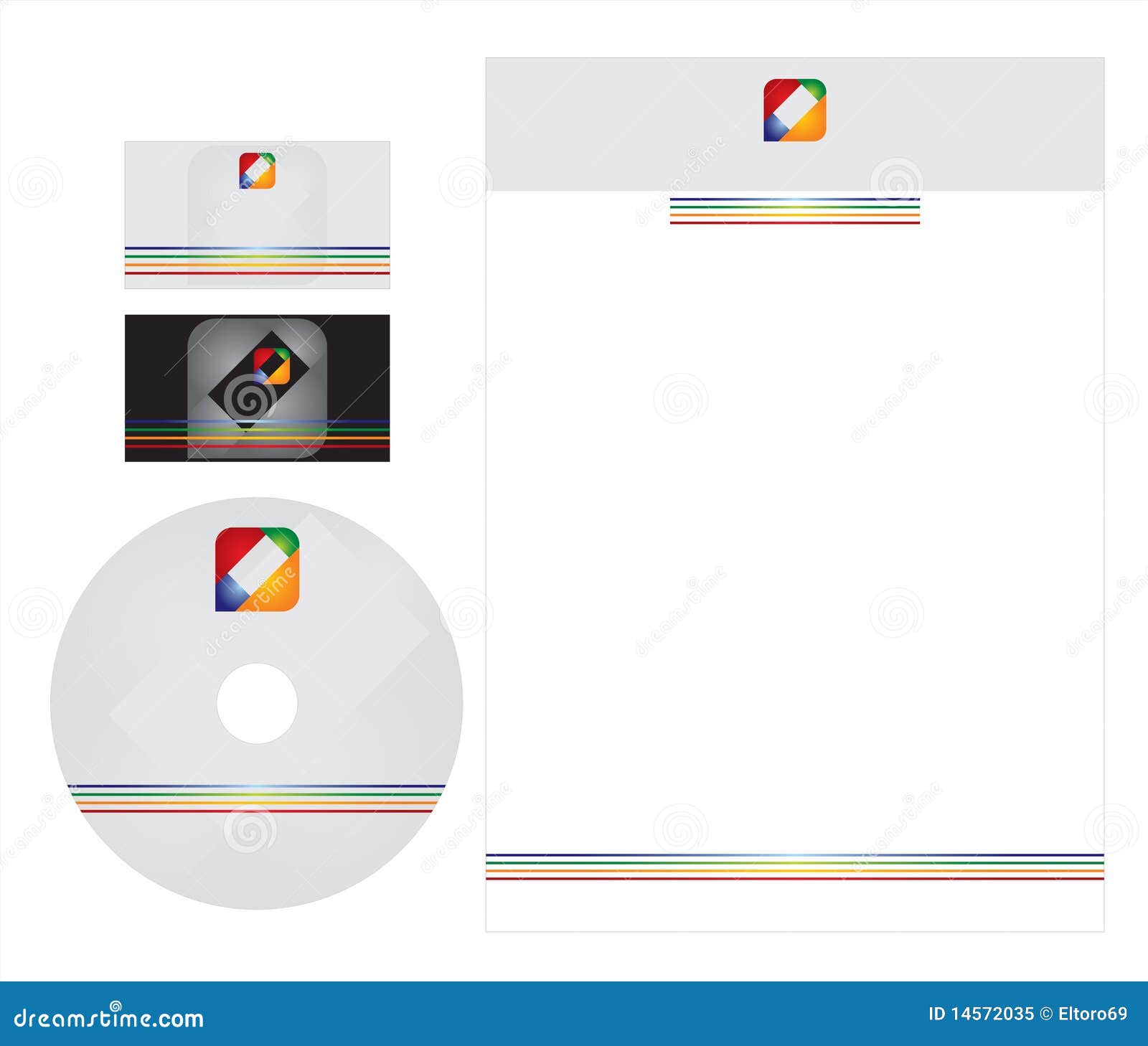 Letterhead Template Cartoon Vector | CartoonDealer.com #14572035